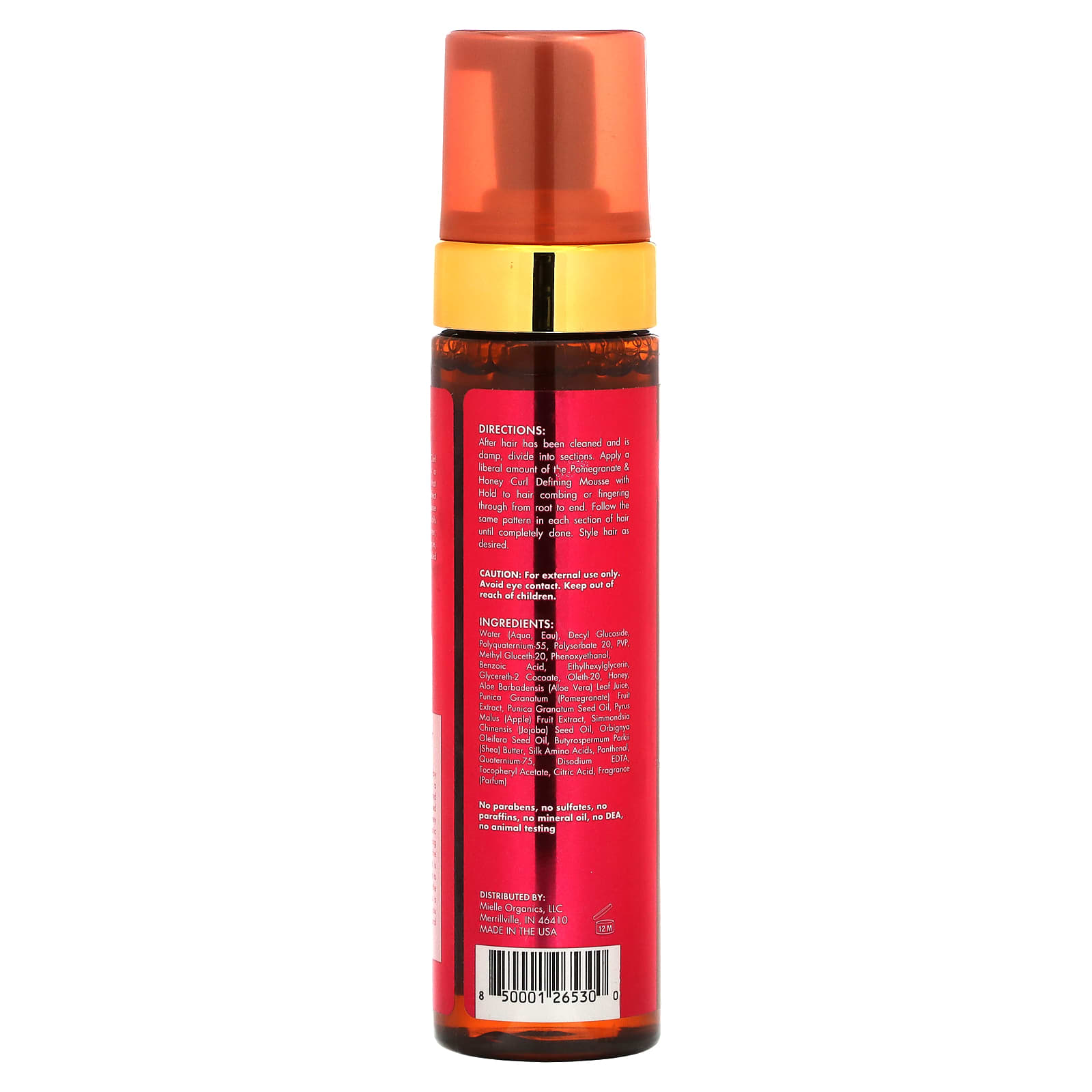 Mielle, Curl Defining Mousse With Hold, Pomegranate & Honey, 7.5 fl oz ...