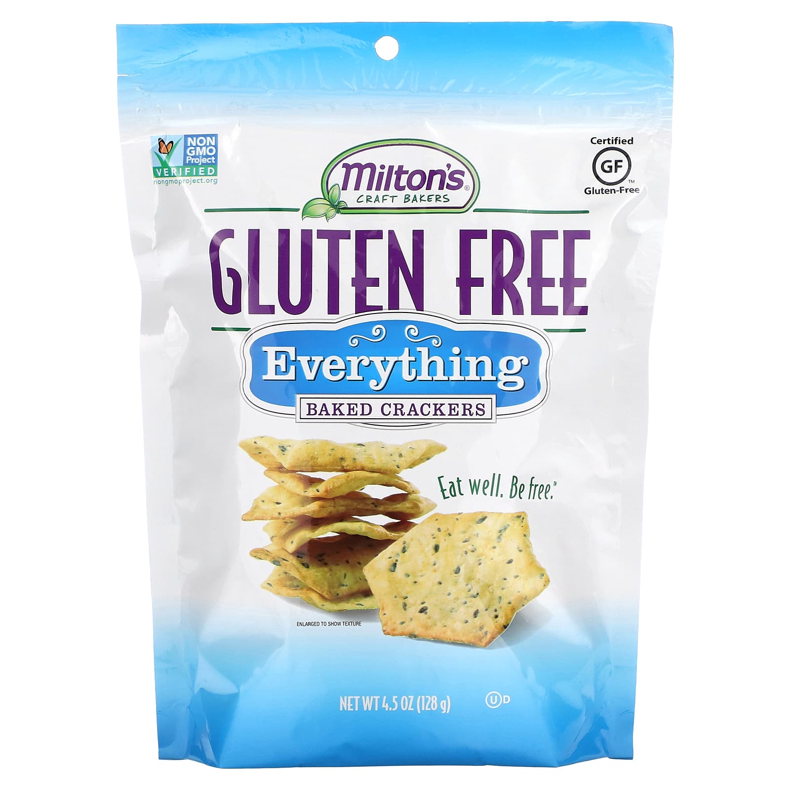 Milton's Craft Bakers, Gluten Free Baked Crackers, Everything, 4.5 oz ...