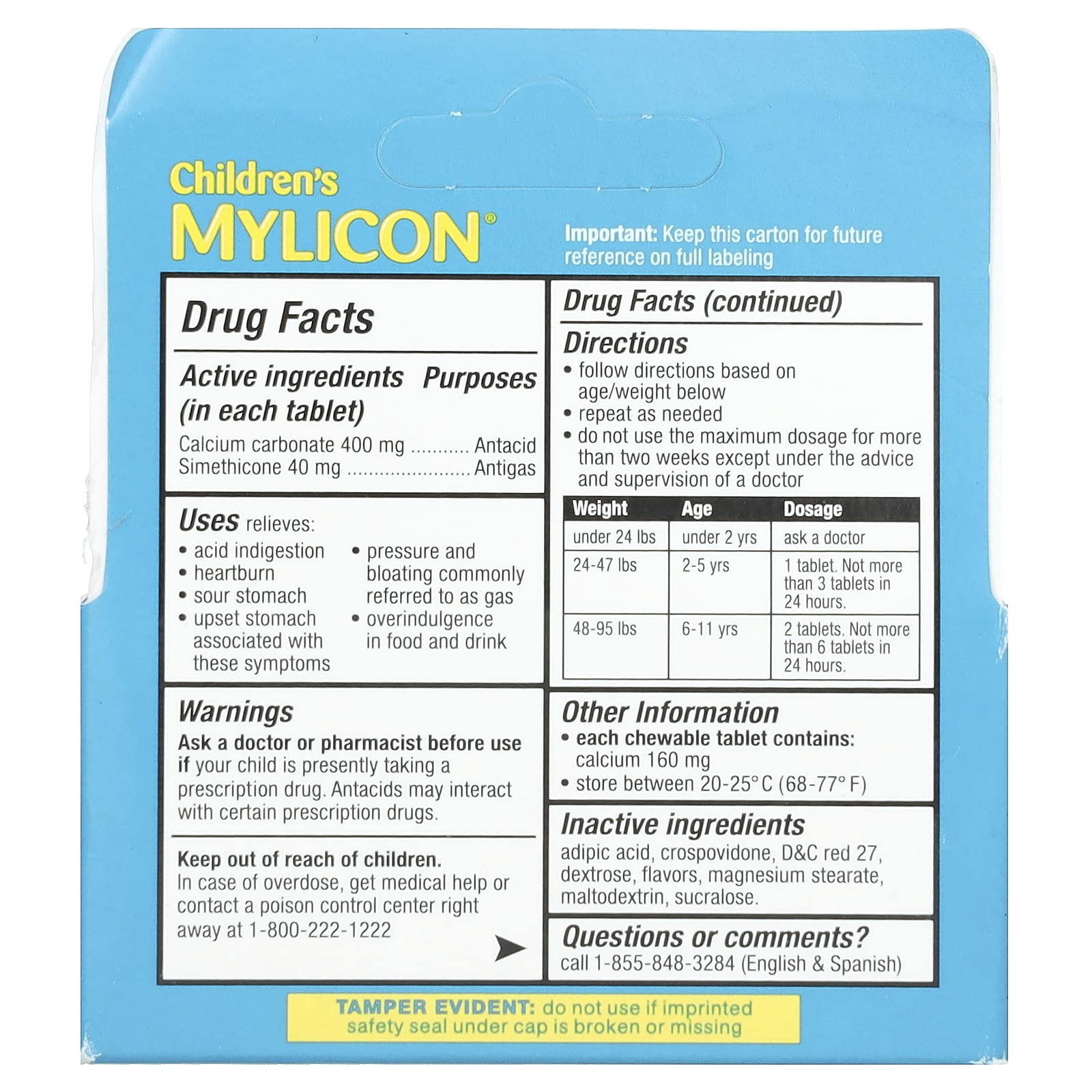 Mylicon, Children's Mylicon, Tummy Relief for Kids, Ages 2-11, Cherry ...