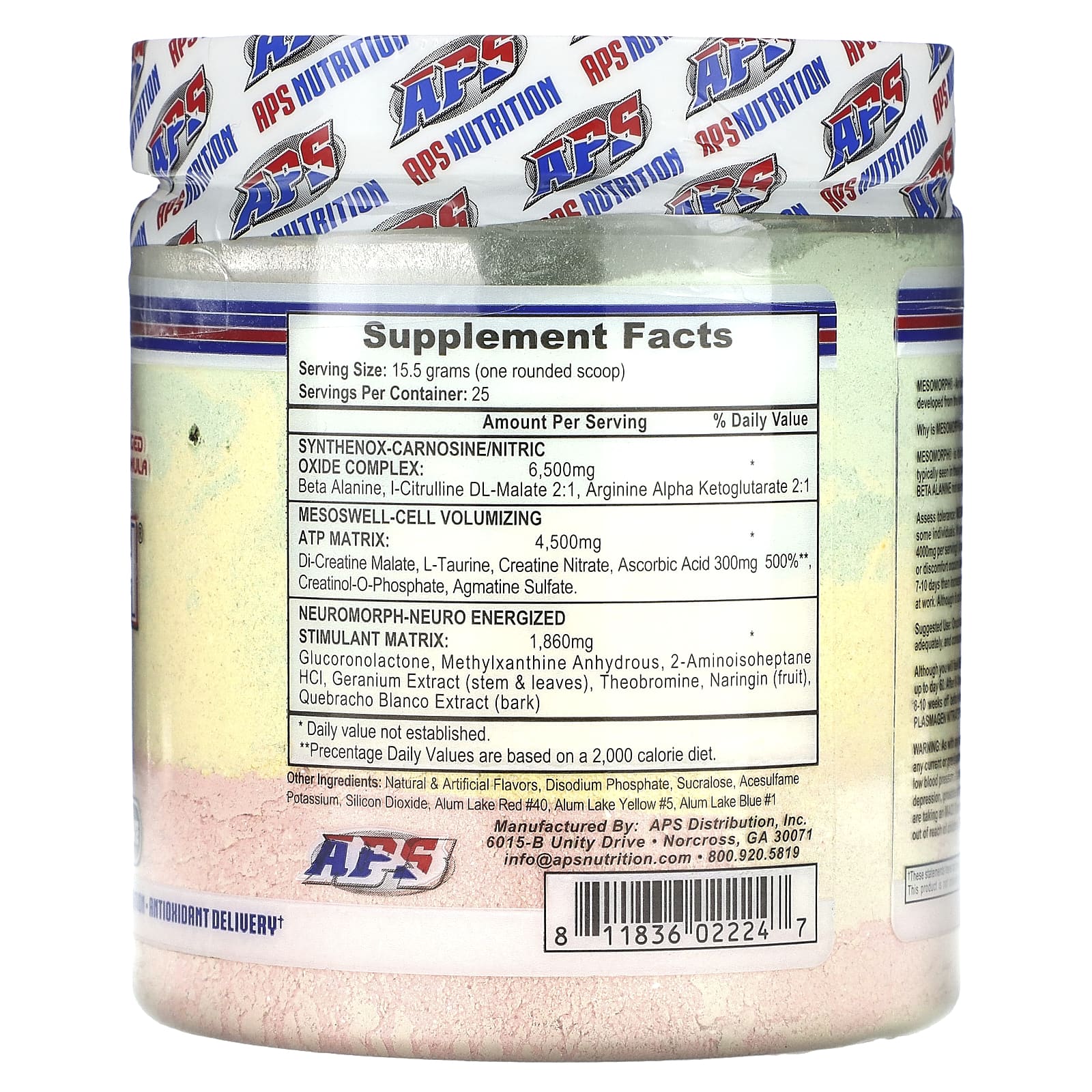 APS, Mesomorph, Tutti Fruit, 13.68 oz (388 g)