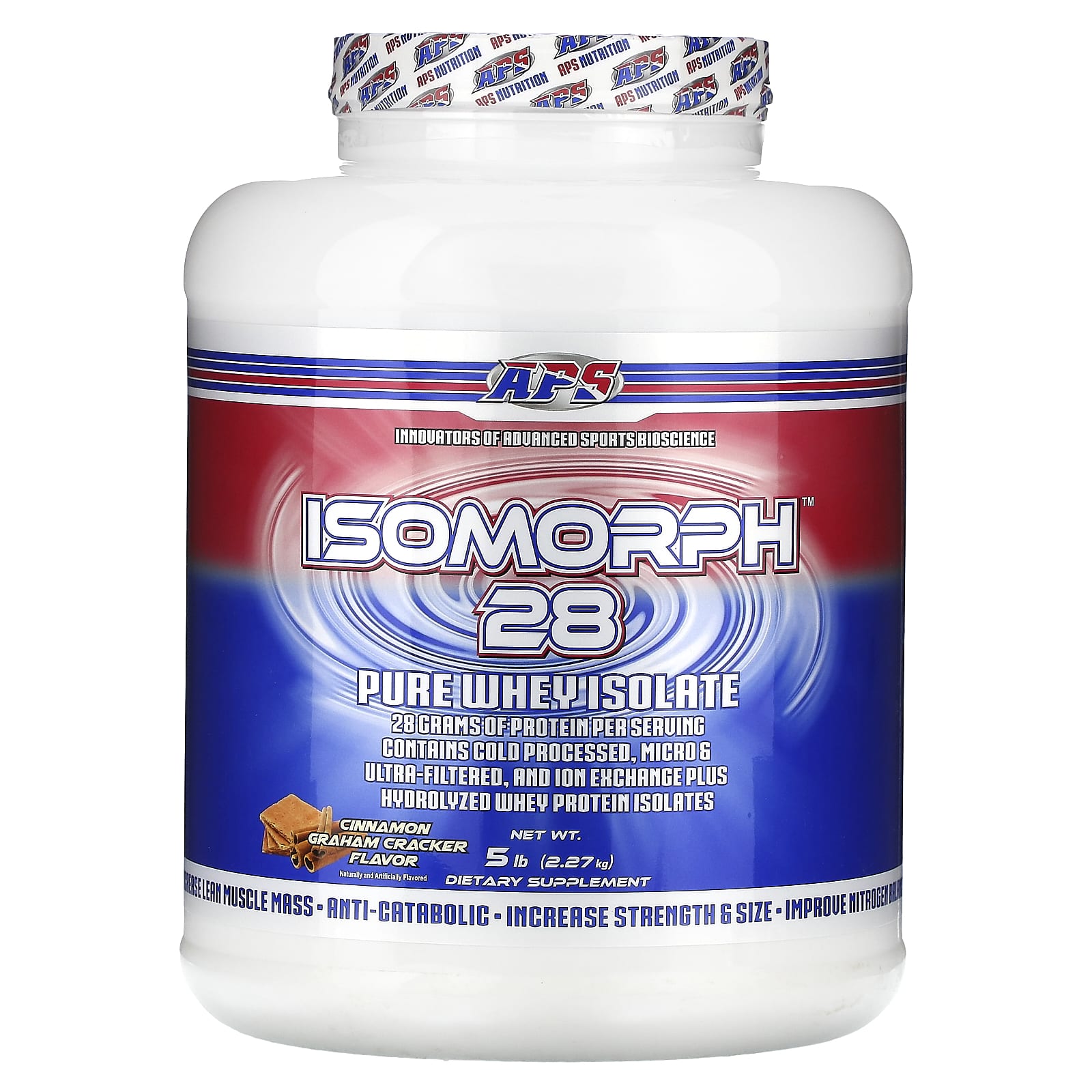 APS, Isomorph 28, Pure Whey Isolate, Cinnamon Graham Cracker, 5 lb (2. ...