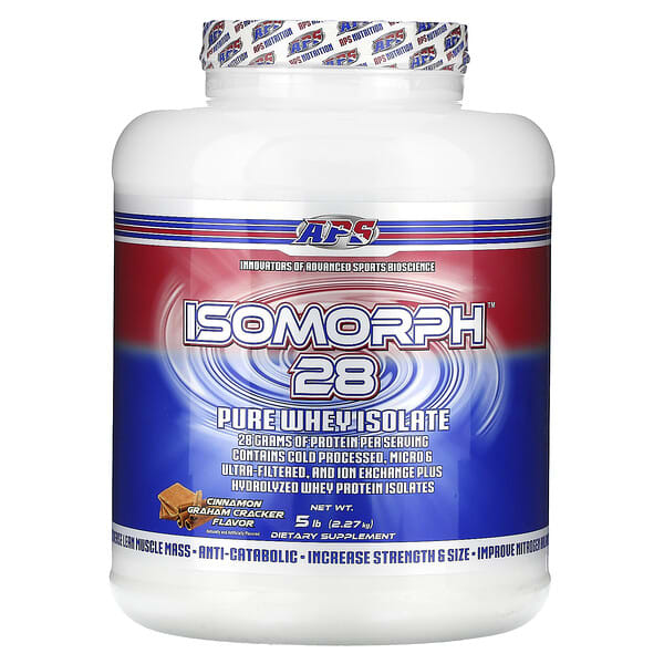 APS, Isomorph 28, Pure Whey Isolate, Cinnamon Graham Cracker, 5 lb (2. ...