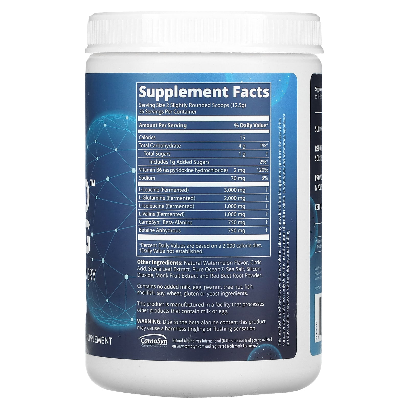 MRM Nutrition, Reload BCAA+G, Post-Workout Recovery, Watermelon, 11.6 ...