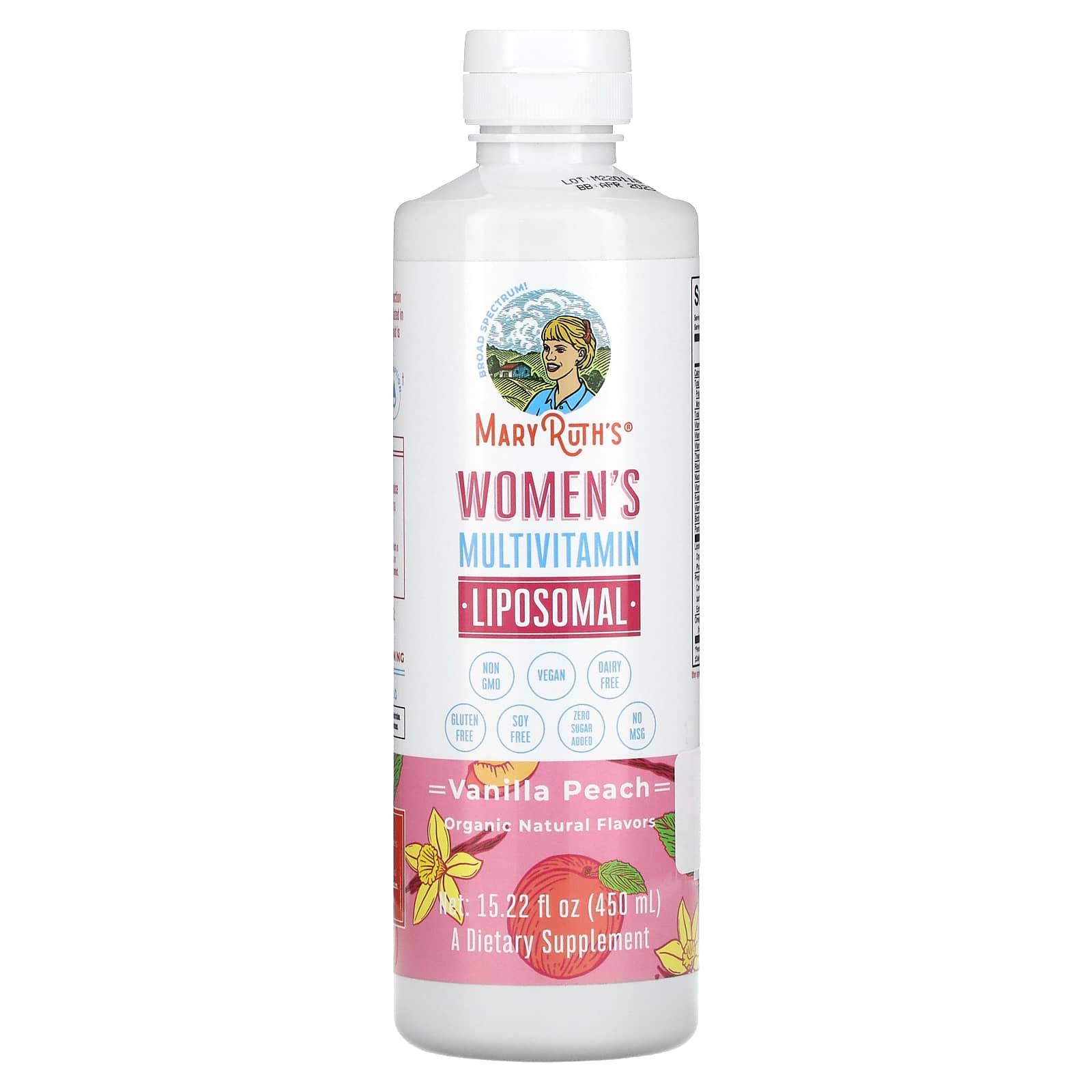 MaryRuth's, Women's Multivitamin Liposomal, Vanilla Peach , 15.22 fl oz ...
