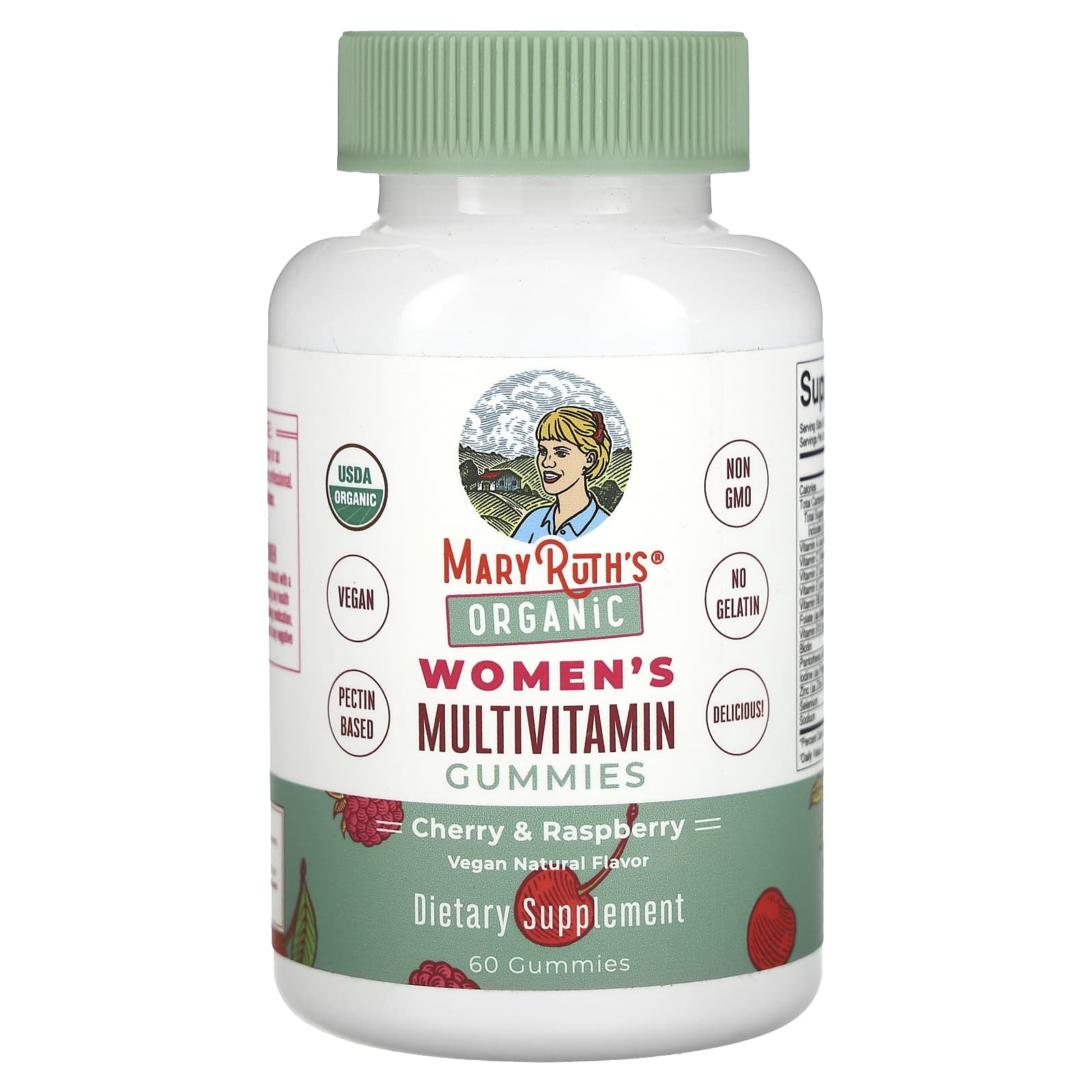 MaryRuth's, Organic Women's Multivitamin, Cherry & Raspberry, 60 Gummies