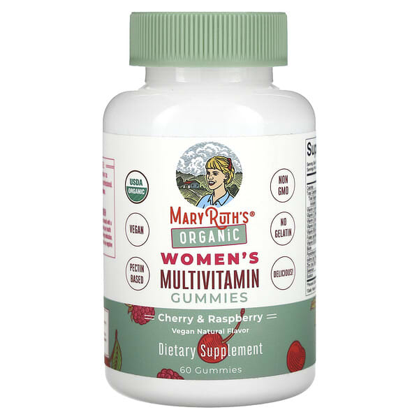 MaryRuth's, Organic Women's Multivitamin, Cherry & Raspberry, 60 Gummies