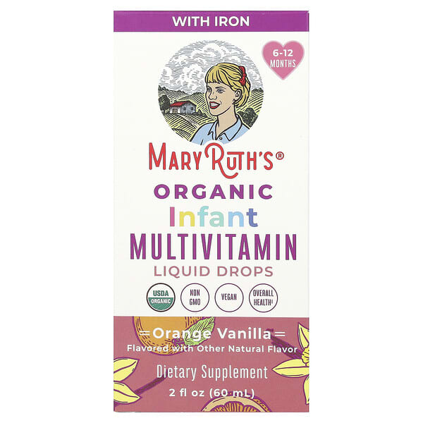 MaryRuth's, Organic Infant Multivitamin Liquid Drops, 6 - 12 Months ...