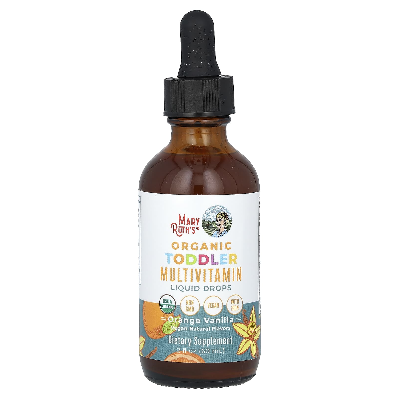 MaryRuth's, Organic Toddler Multivitamin Liquid Drops With Iron, 1-3 ...