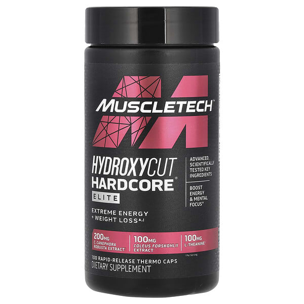 MuscleTech, Hydroxycut Hardcore Elite, 100 cápsulas térmicas de ...