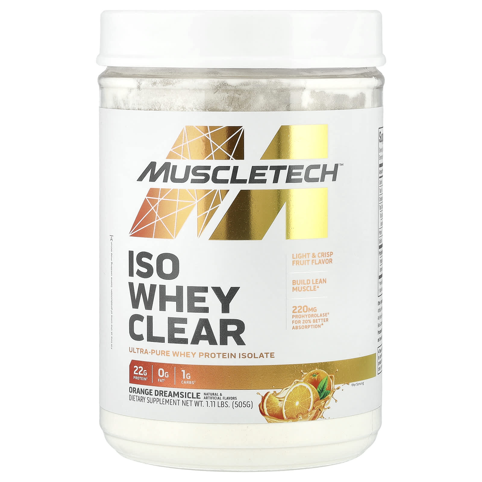 ISO Whey Clear, Ultra-Pure Protein Isolate, Orange ISO Whey Clear, Ultra-Pure Protein Isolate, Orange