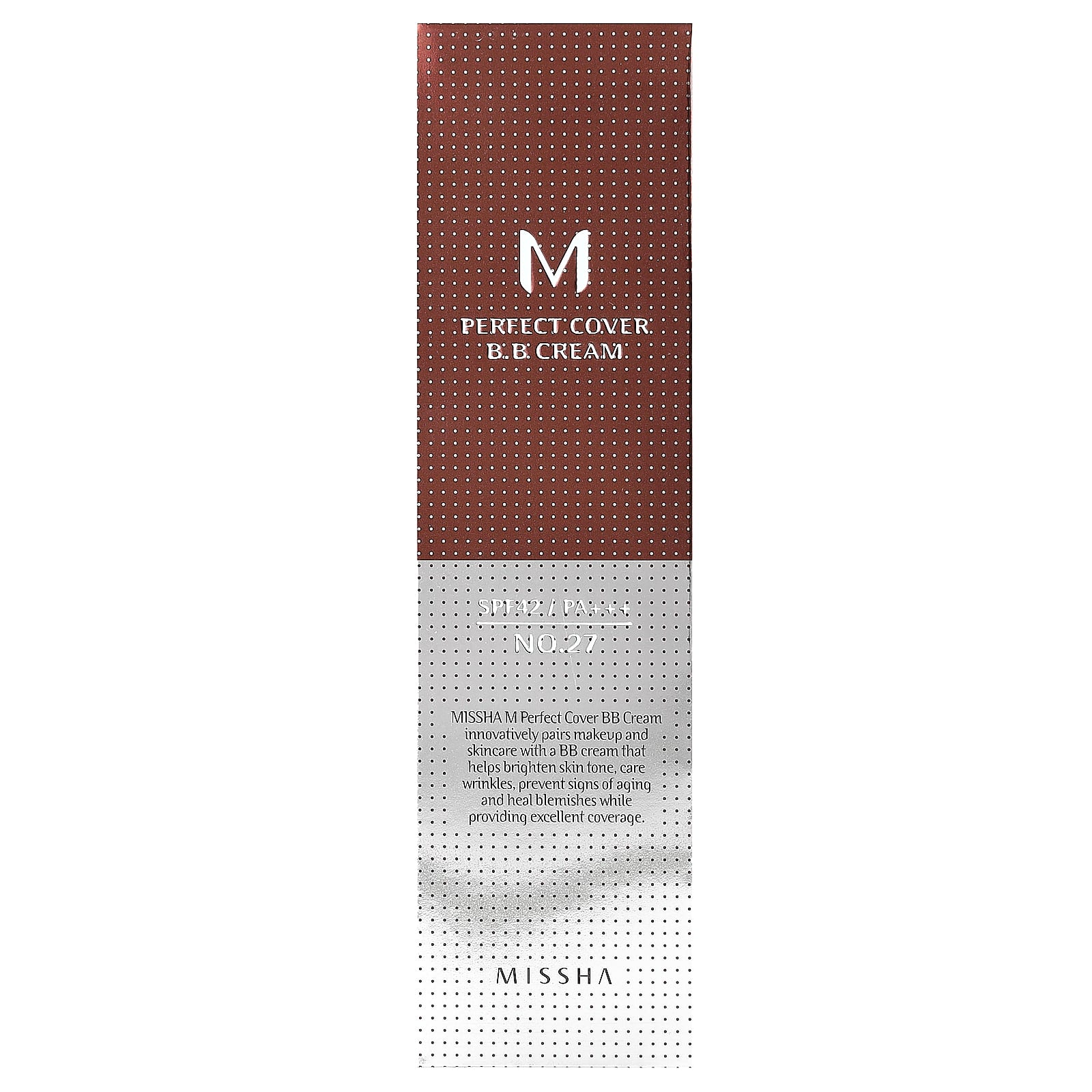 Missha, M Perfect Cover B.B Cream, SPF 42 PA+++, No. 27 Honey Beige, 1. ...