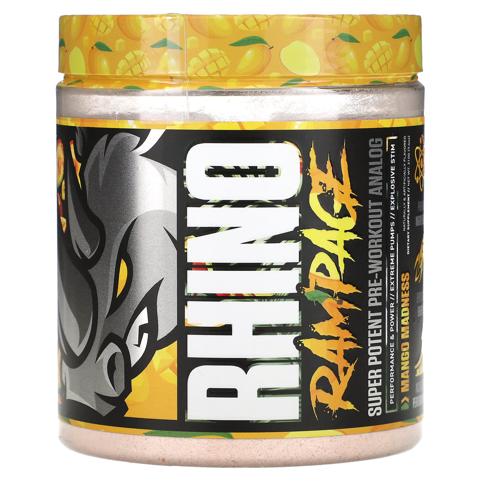 MuscleSport, Rhino Rampage, Super Potent Pre-Workout Analog, Mango ...