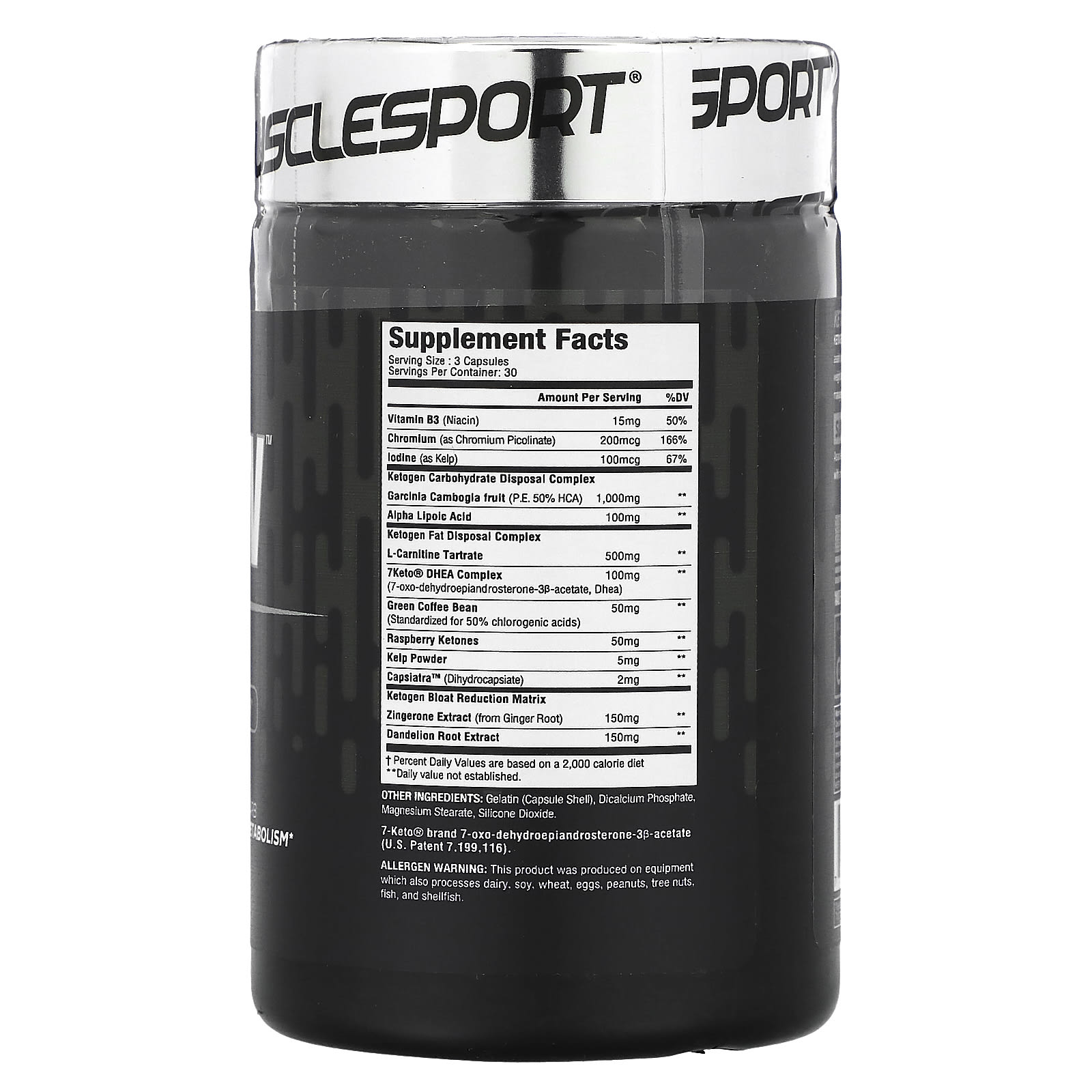 MuscleSport, Black Series, Ketogen , 90 Capsules