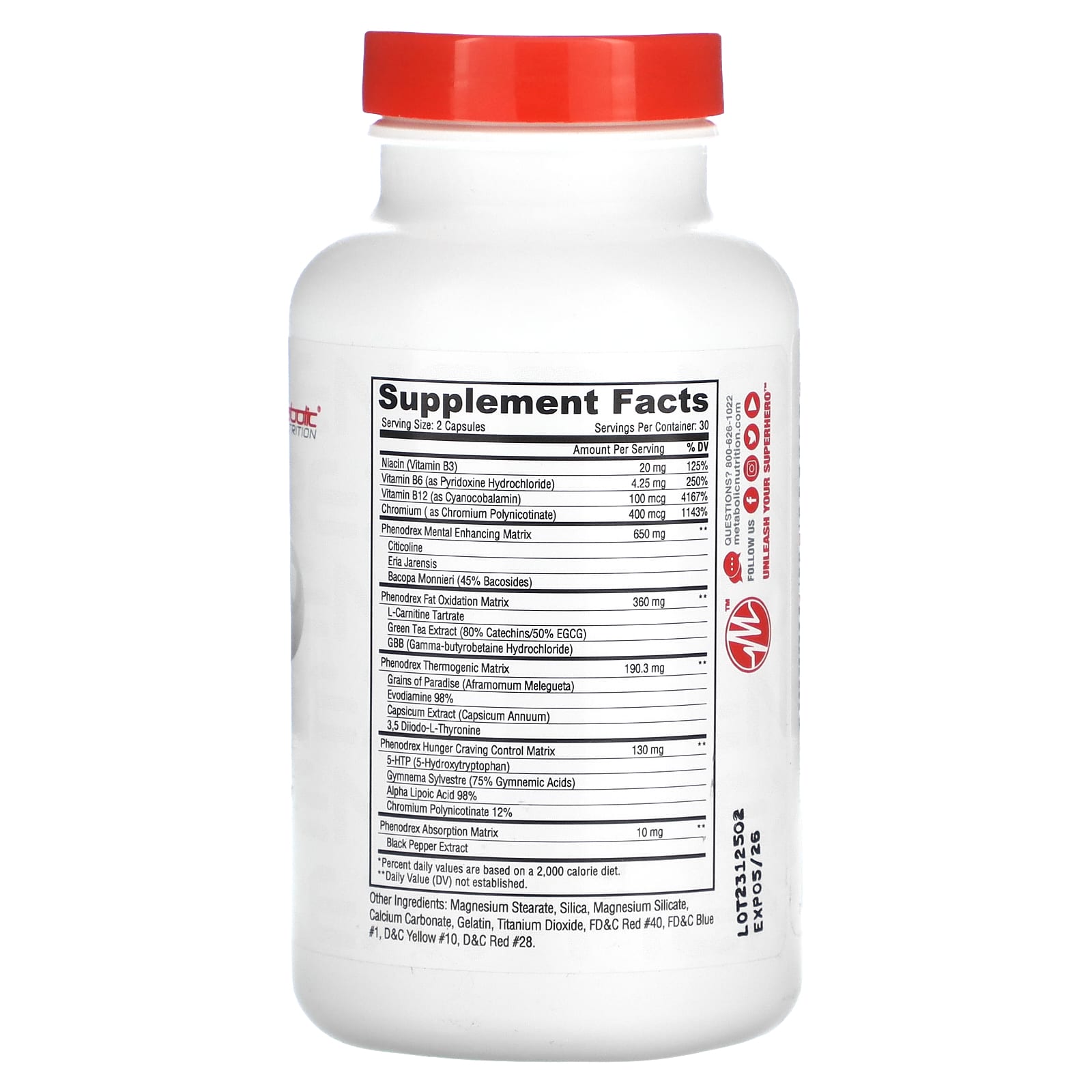 Metabolic Nutrition, Phenodrex, 60 Capsules