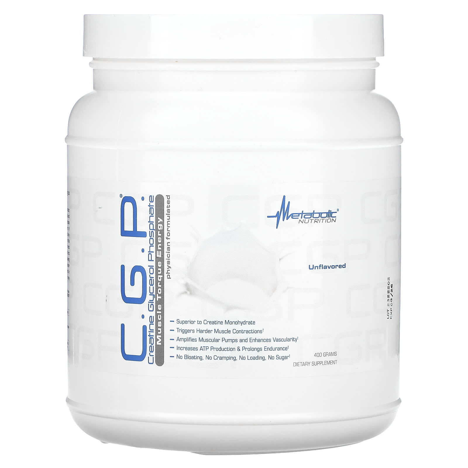 Metabolic Nutrition, CGP, 무맛, 400g