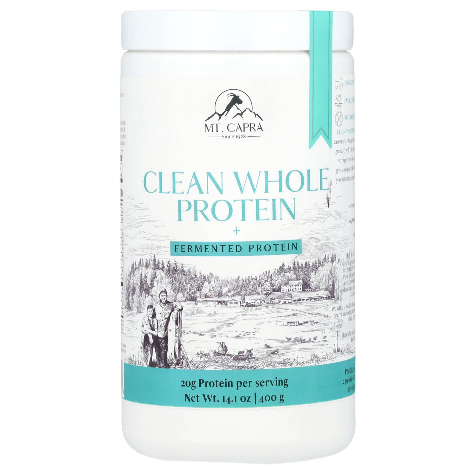 Mt. Capra, Clean Whole Protein + Fermented Protein, 14.1 oz (400 g)