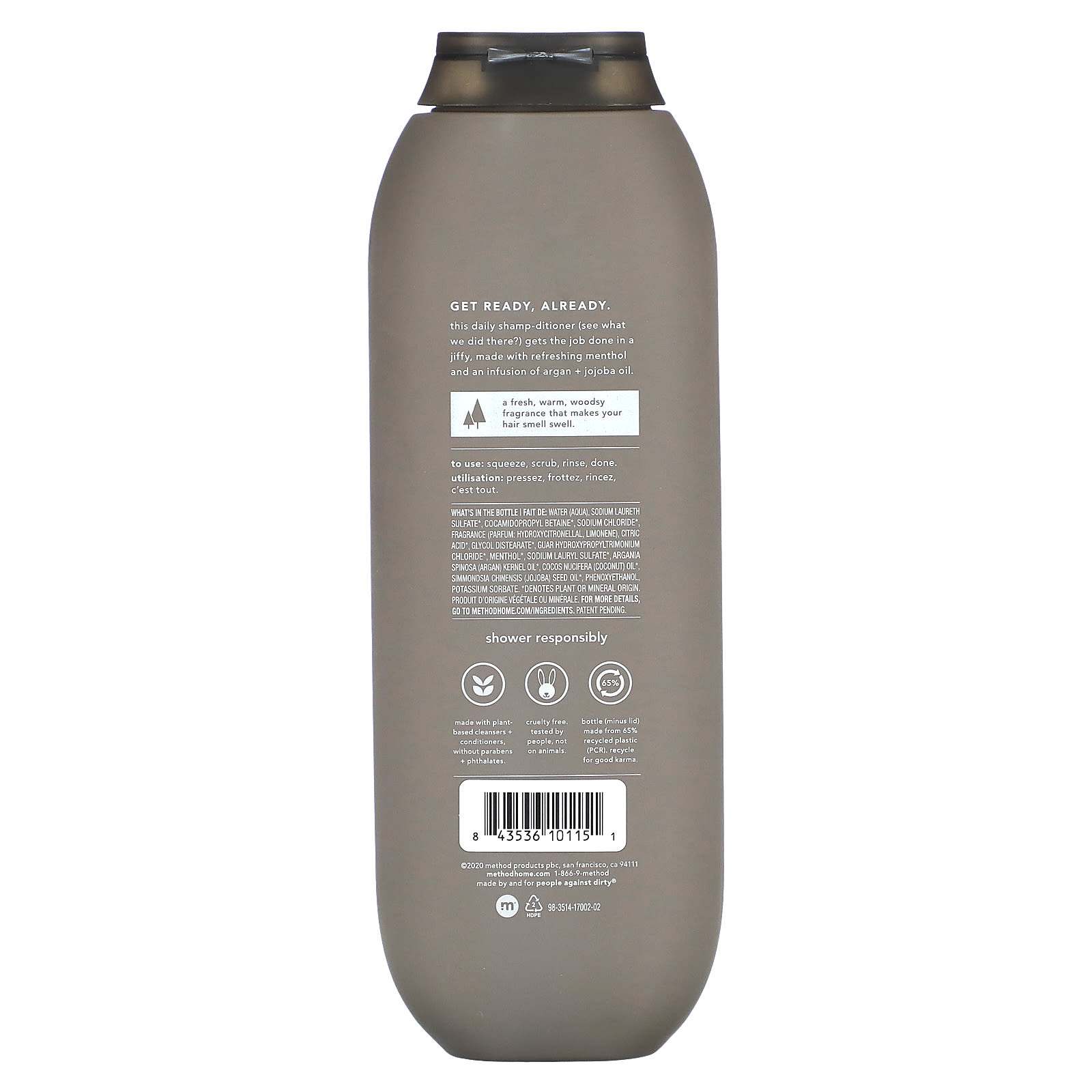 Method, Men, 2-In-1 Shampoo + Conditioner, Cedar + Cypress, 14 fl oz ...