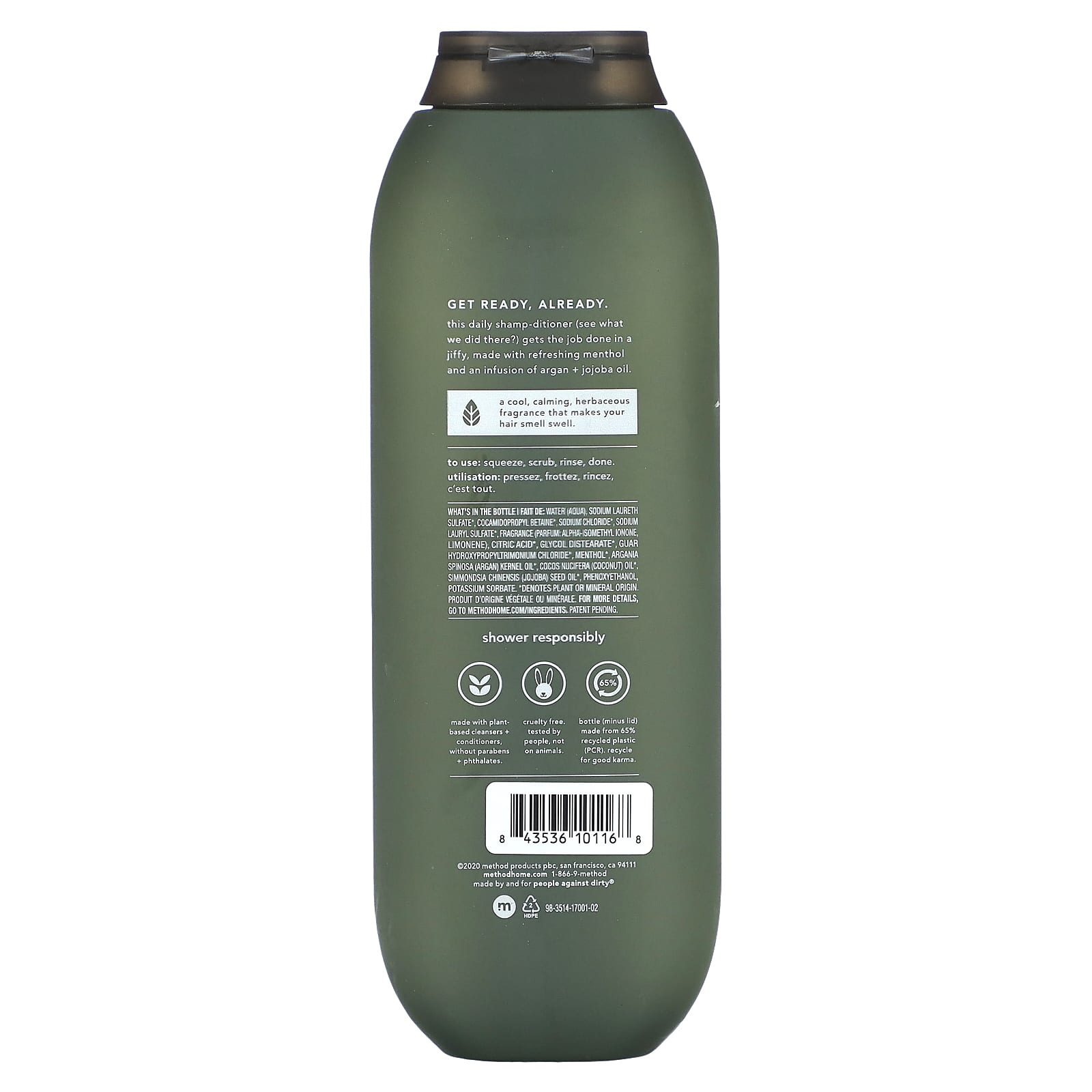 Method, Men, 2-In-1 Shampoo + Conditioner, Juniper + Sage, 14 fl oz ...