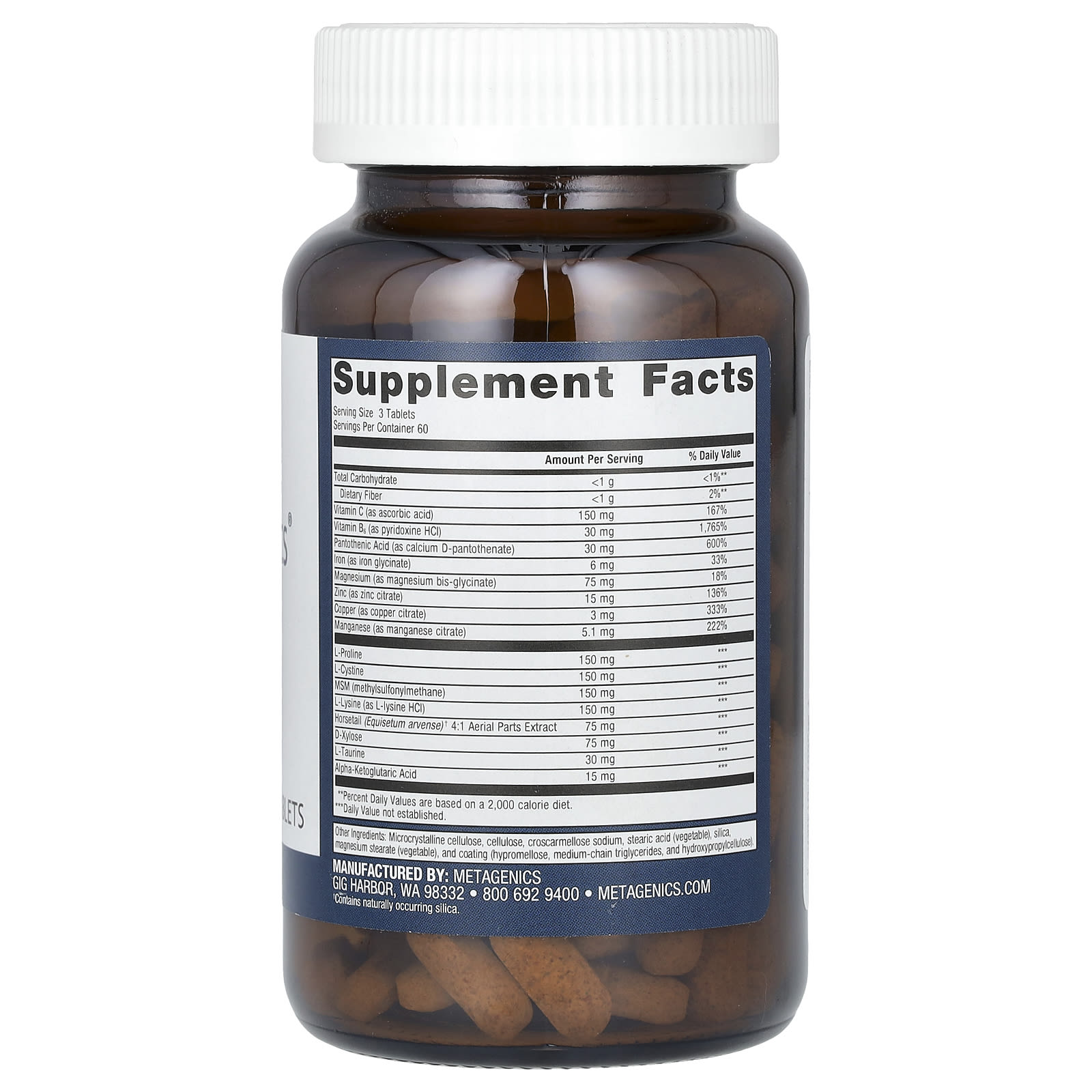 Metagenics, Collagenics, 180 Tablets