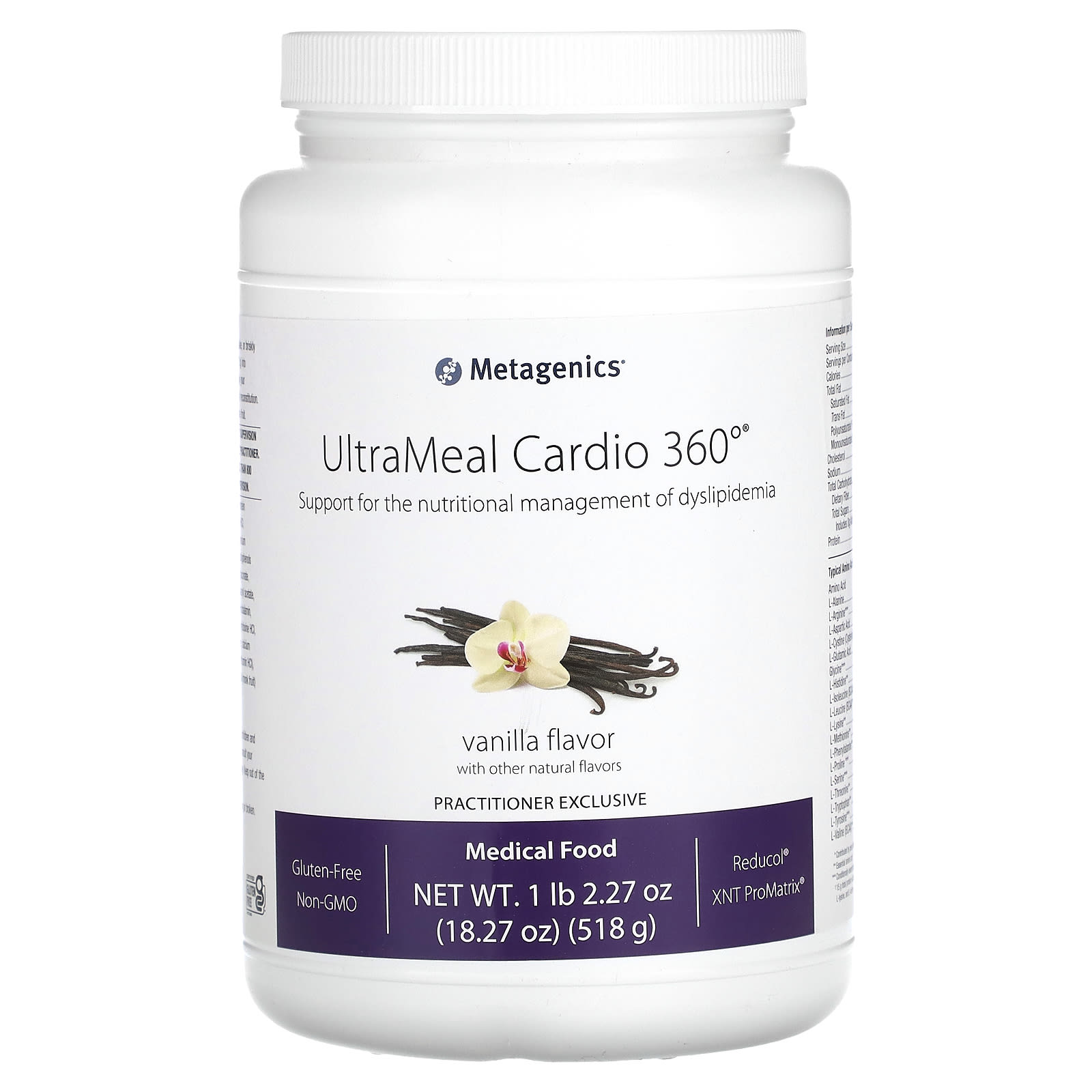 Metagenics, UltraMeal Cardio 360°, Medical Food, Vanilla, 1 lb 2.27 oz ...