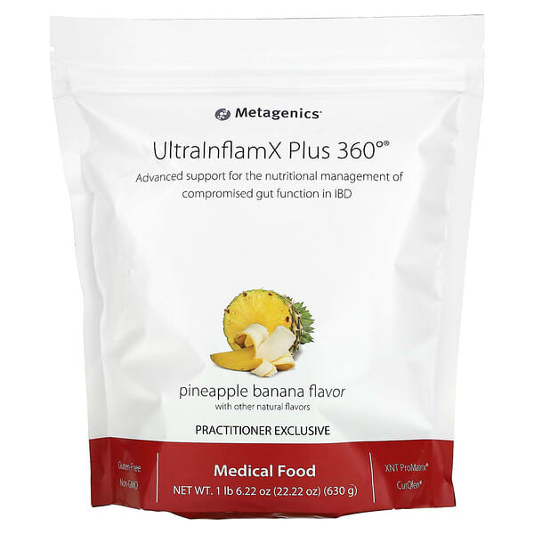 Metagenics, UltraInflamX Plus 360°, Medical Food, Pineapple Banana, 22. ...