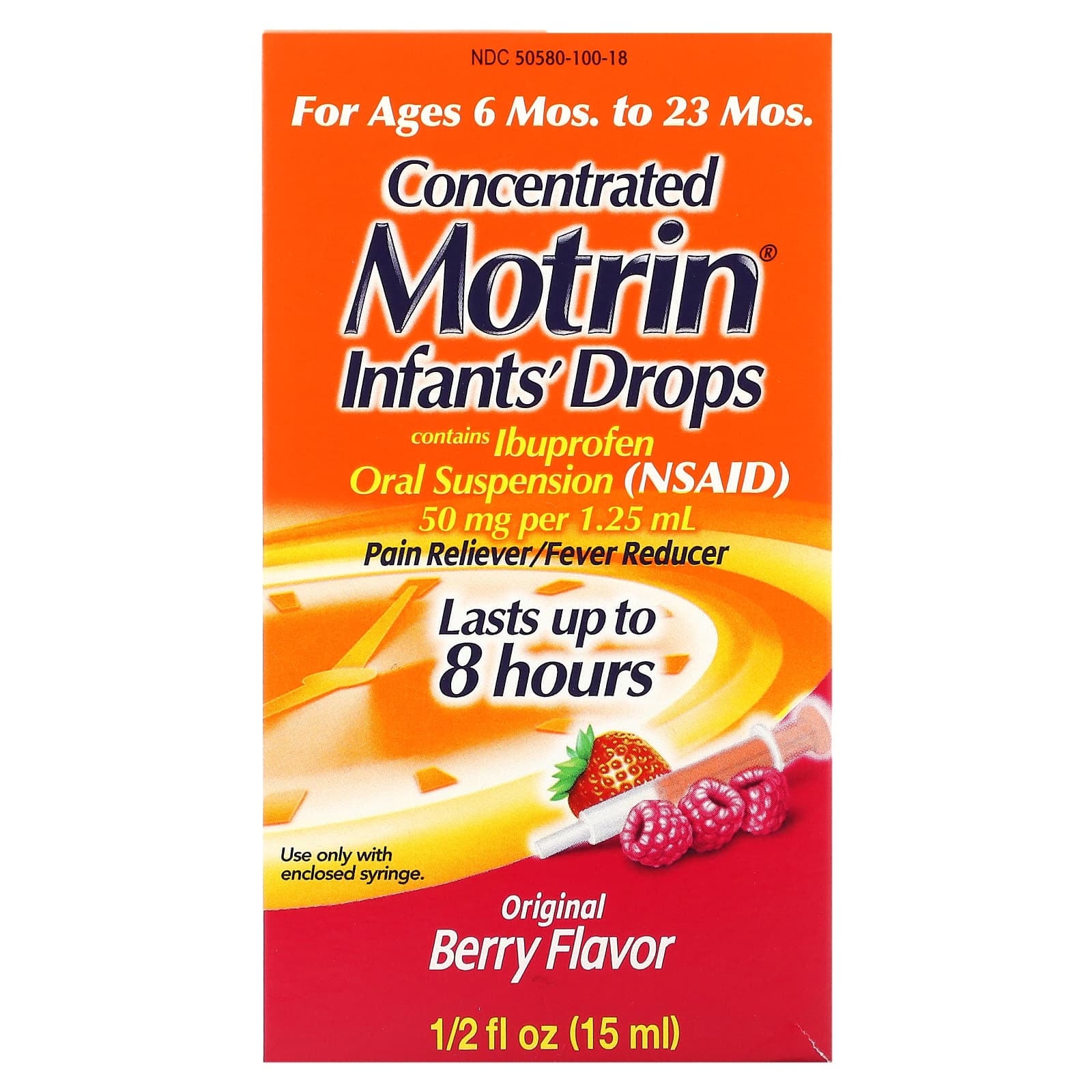 Motrin, Concentrated Infants' Drops, Ages 6 Mos. to 23 Mos., Original ...