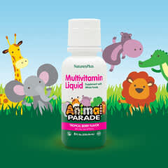NaturesPlus, Animal Parade, Multivitamin Liquid, Tropical Berry, 8 fl ...