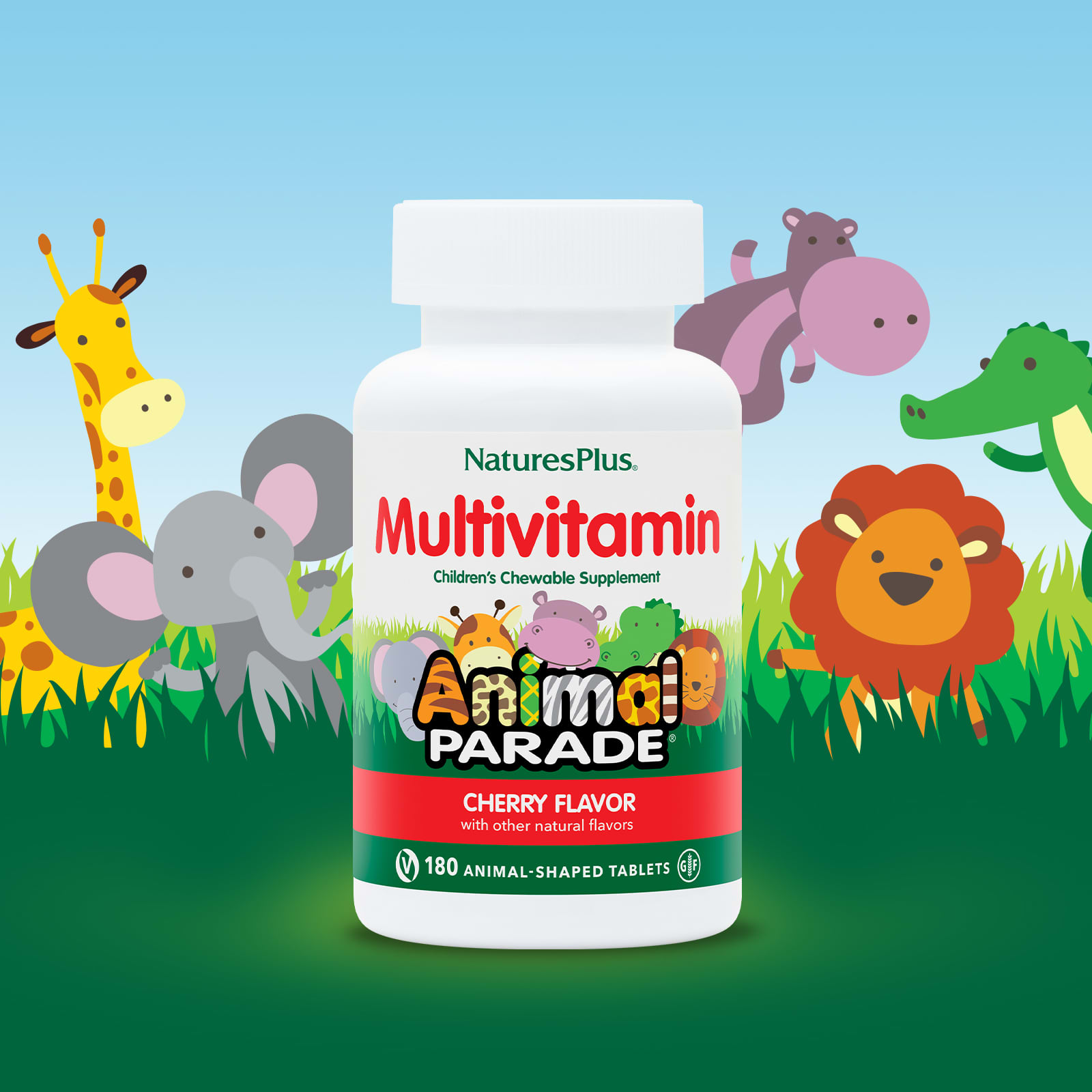 NaturesPlus, Animal Parade, Children's Chewable Multivitamin Supplement ...