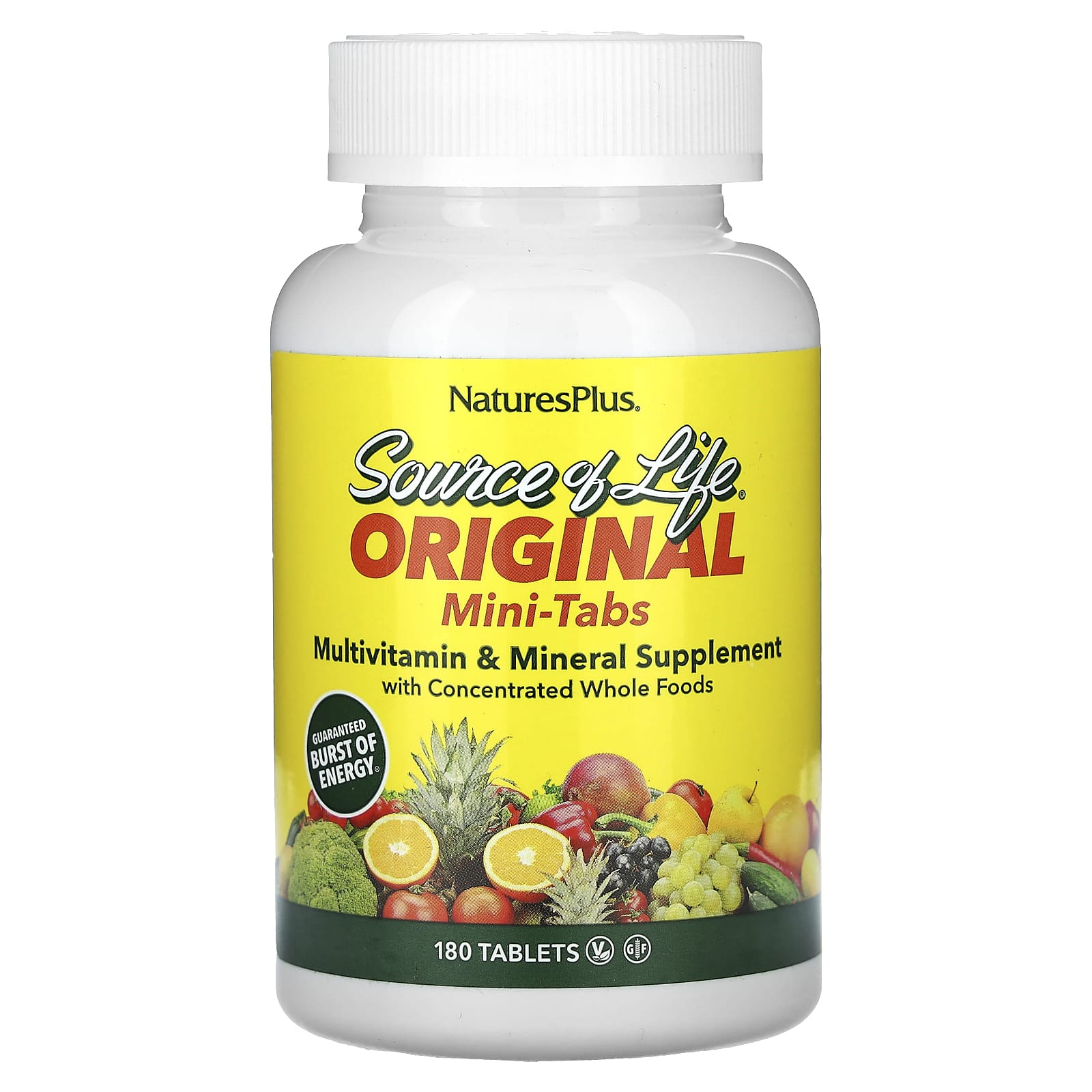 NaturesPlus, Source of Life, Original Mini-Tabs, Multivitamin & Mineral ...