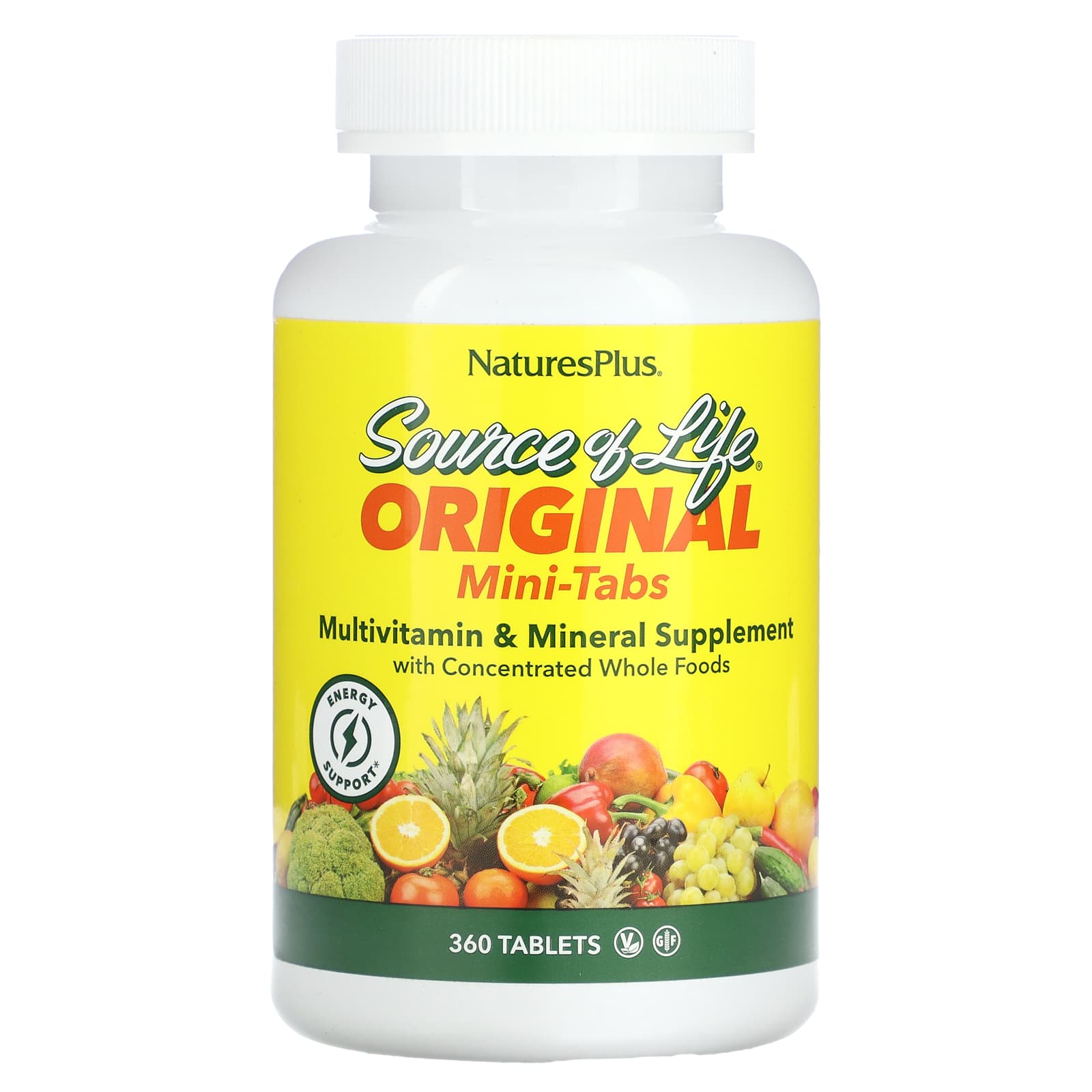 NaturesPlus, Source of Life, Original Mini-Tabs, Multivitamin & Mineral ...