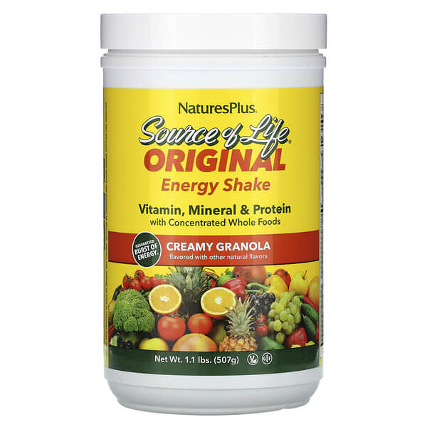 NaturesPlus, Source of Life, Original Energy Shake, Creamy Granola, 1.1 ...