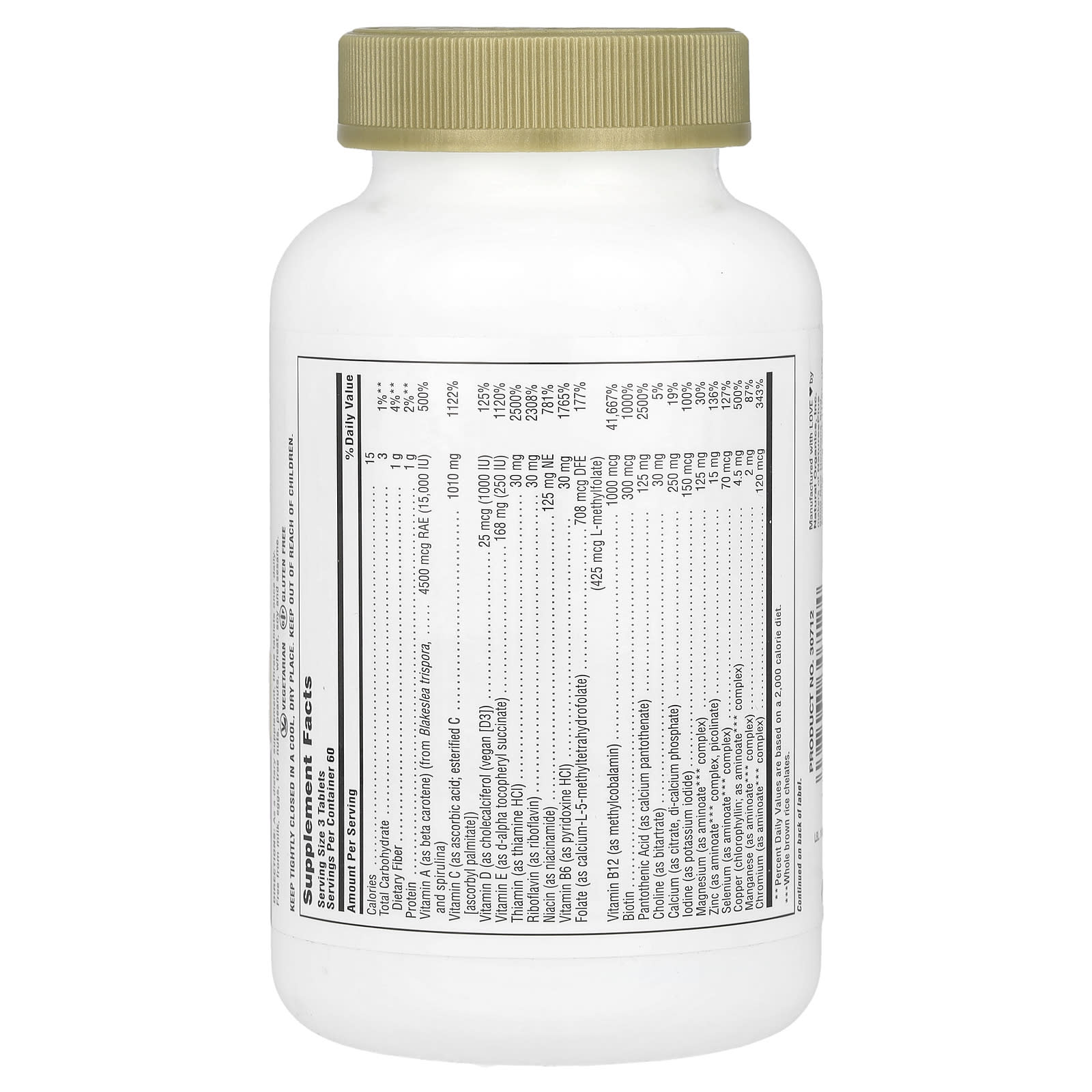 NaturesPlus, Source of Life Gold Tablets, Ultimate Multi-Vitamin ...