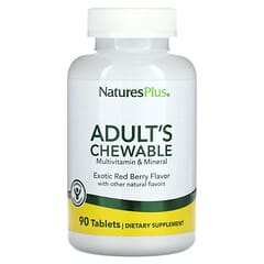 NaturesPlus, Adult's Chewable Multivitamin & Mineral, Exotic Red Berry ...