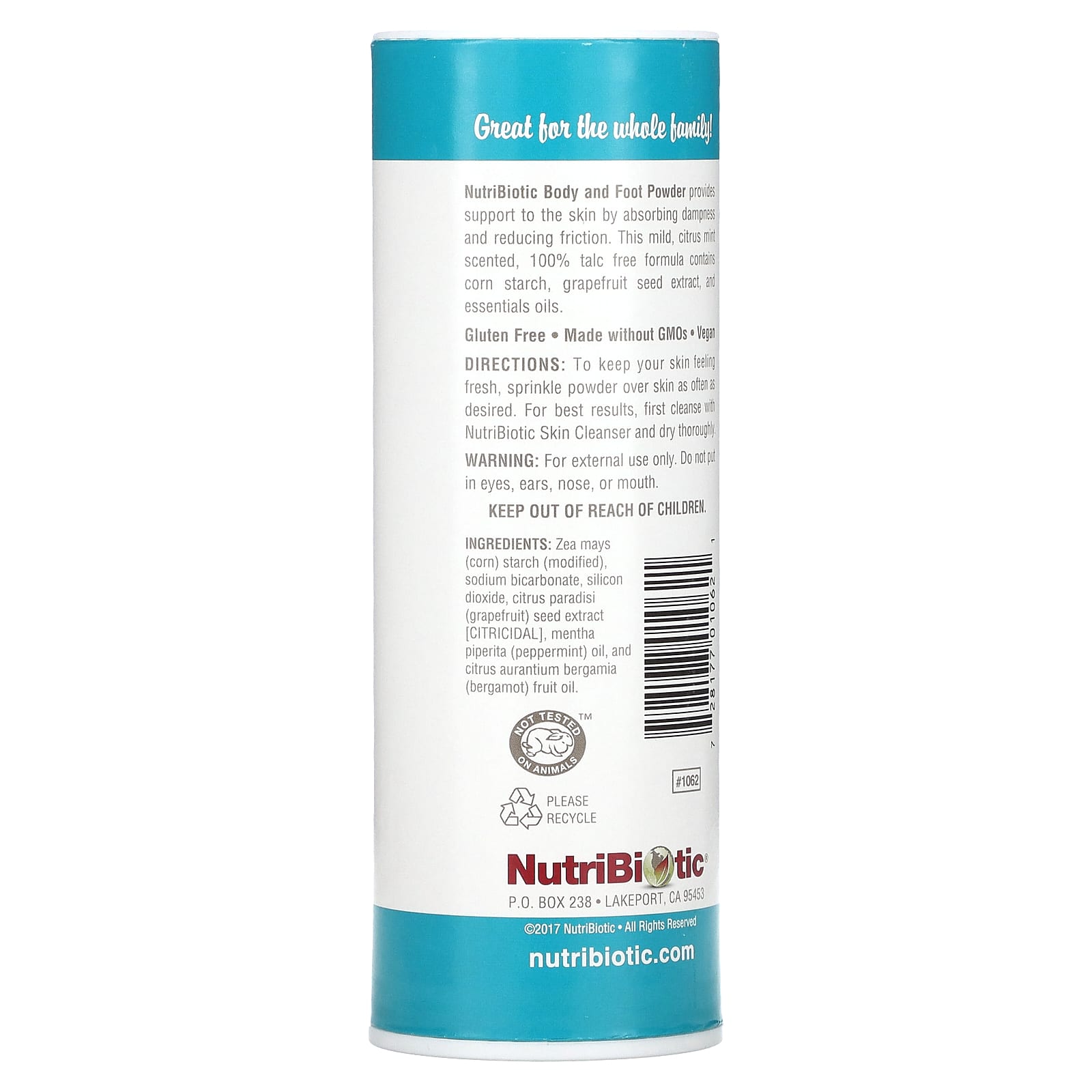 NutriBiotic, Body & Foot Powder with Grapefruit Seed Extract ...