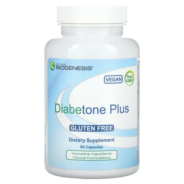 Nutra BioGenesis, Diabetone Plus, 90 Capsules