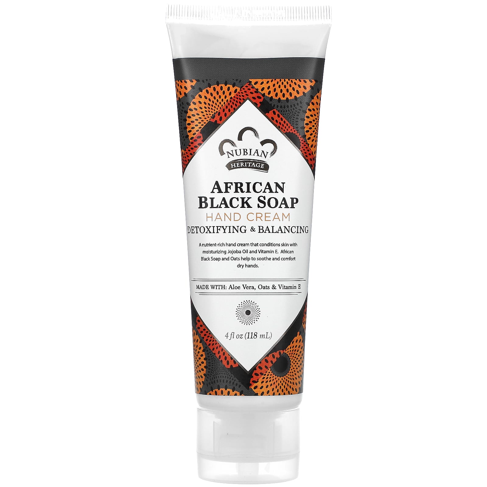 Nubian Heritage, Hand Cream, African Black Soap, 4 fl oz (118 ml)