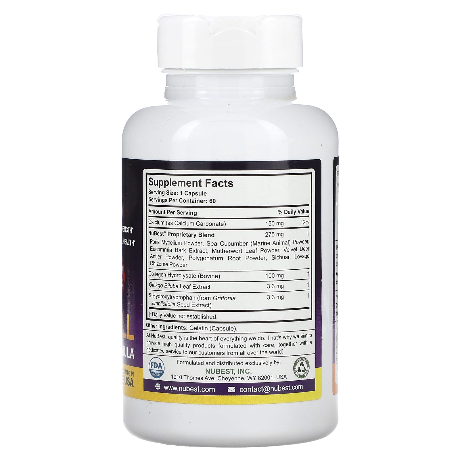 NuBest, Tall, Powerful Growth Formula, 60 Capsules