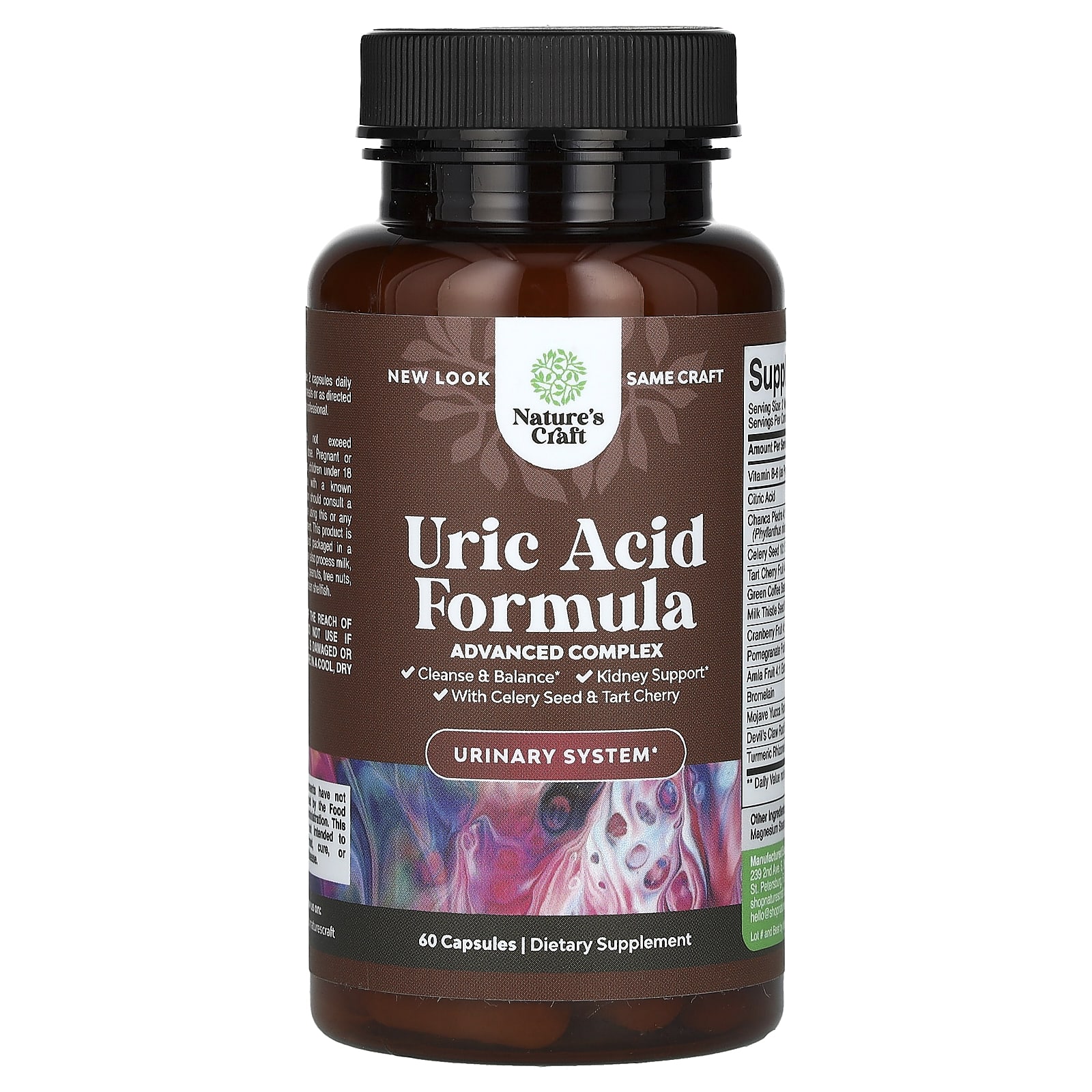 Nature's Craft, Uric Acid Formula, 60 Capsules