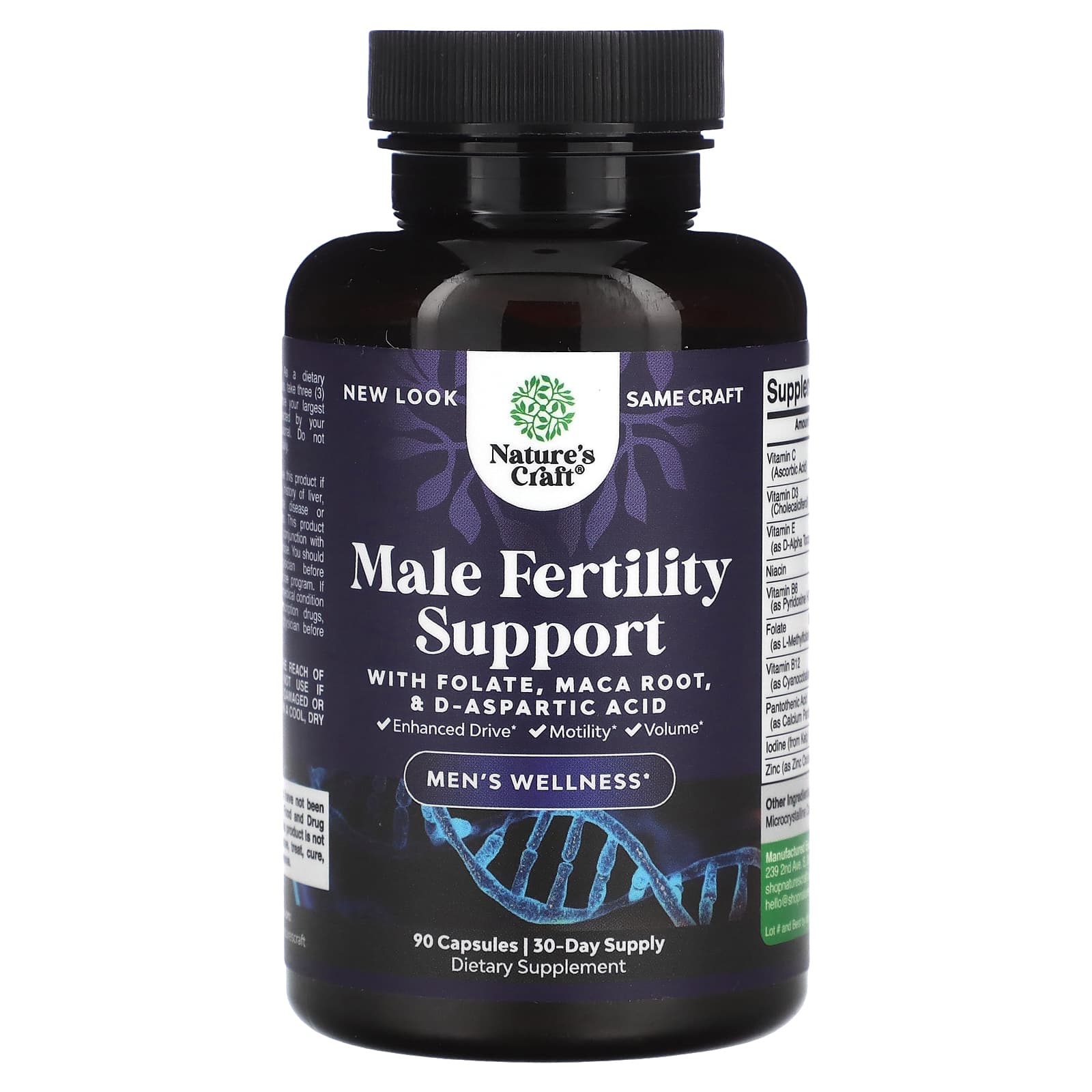 Nature's Craft, Male Fertility Support, 90 Capsules