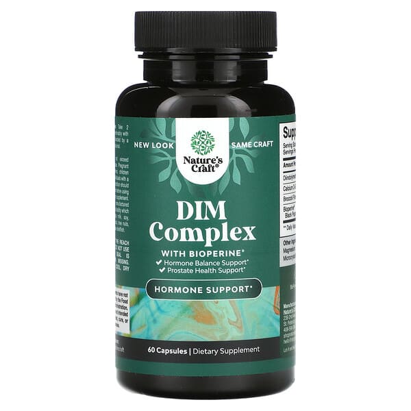 Nature's Craft, DIM Complex With Bioperine, 60 Capsules