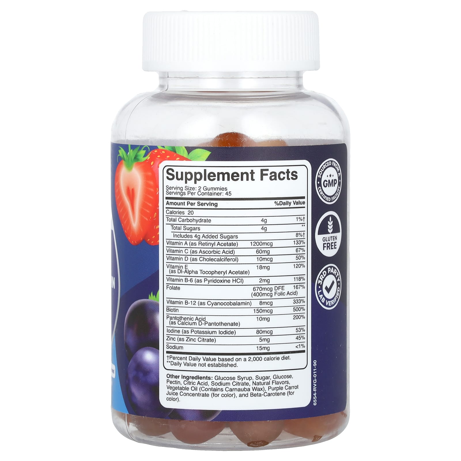 Phytoral, Men's Multivitamin Gummies, Orange, Cherry & Strawberry, 90 ...