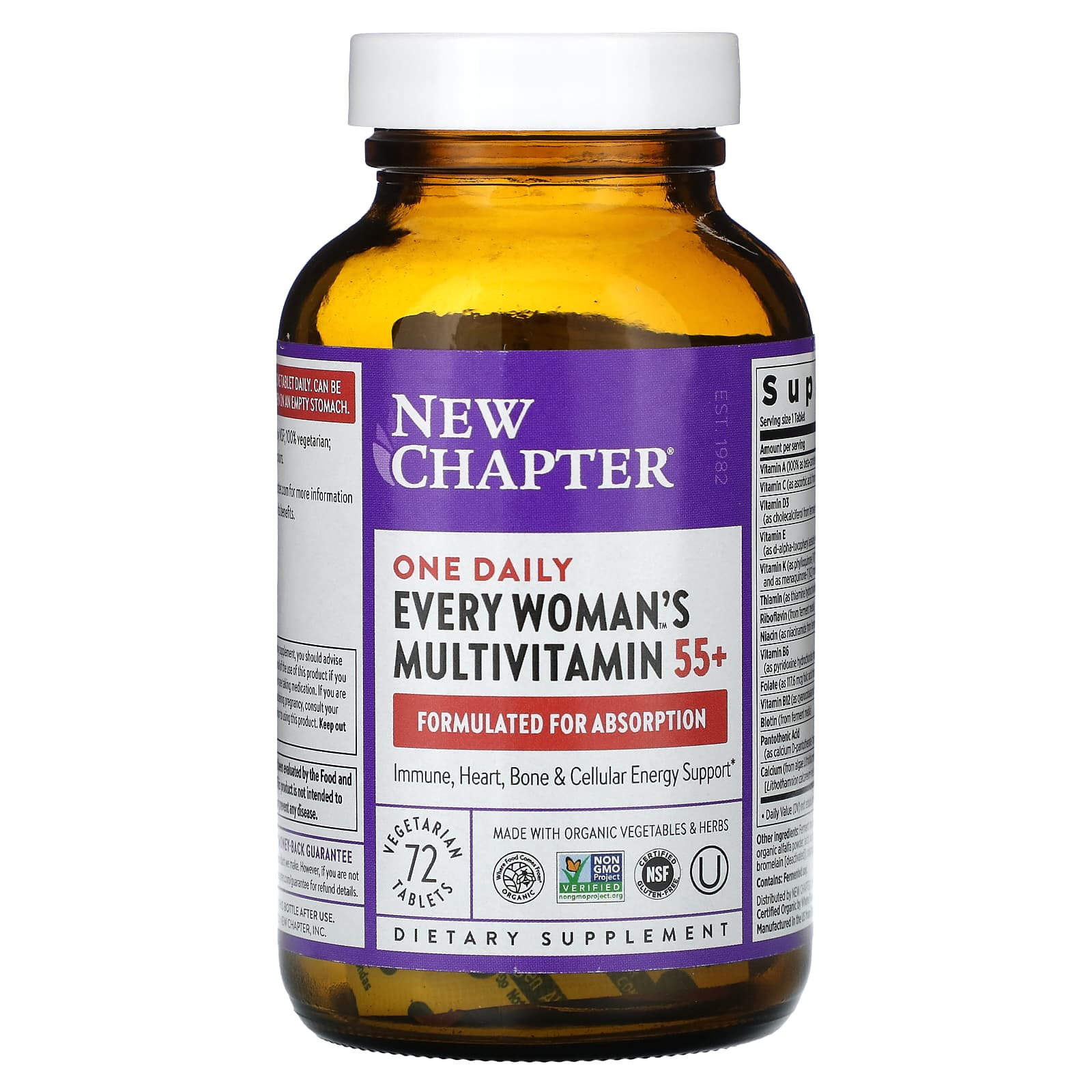 New Chapter, Every Woman's One Daily 55+ Multivitamin, 72 Vegetarian ...