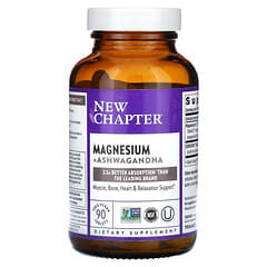 New Chapter, Magnesium + Ashwagandha , 90 Vegan Tablets