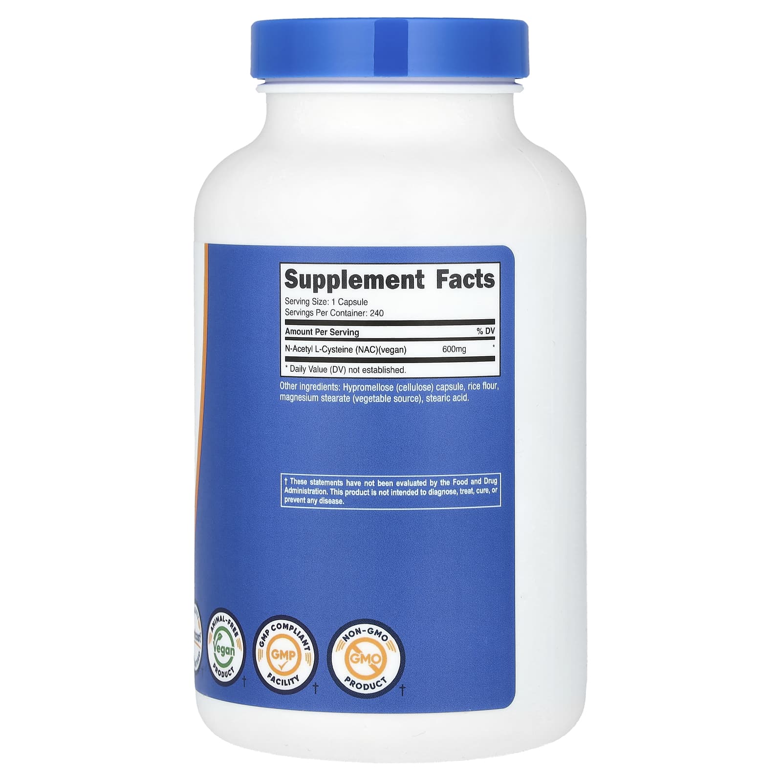 Nutricost, NAC, 600 mg, 240 Capsules