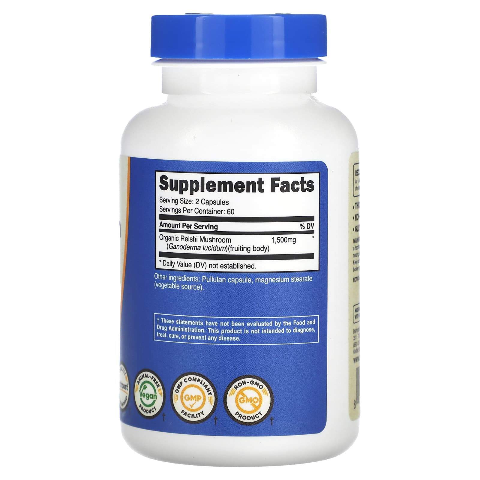 Nutricost Reishi Mushroom 1 500 Mg 120 Capsules 750 Mg Per Capsule