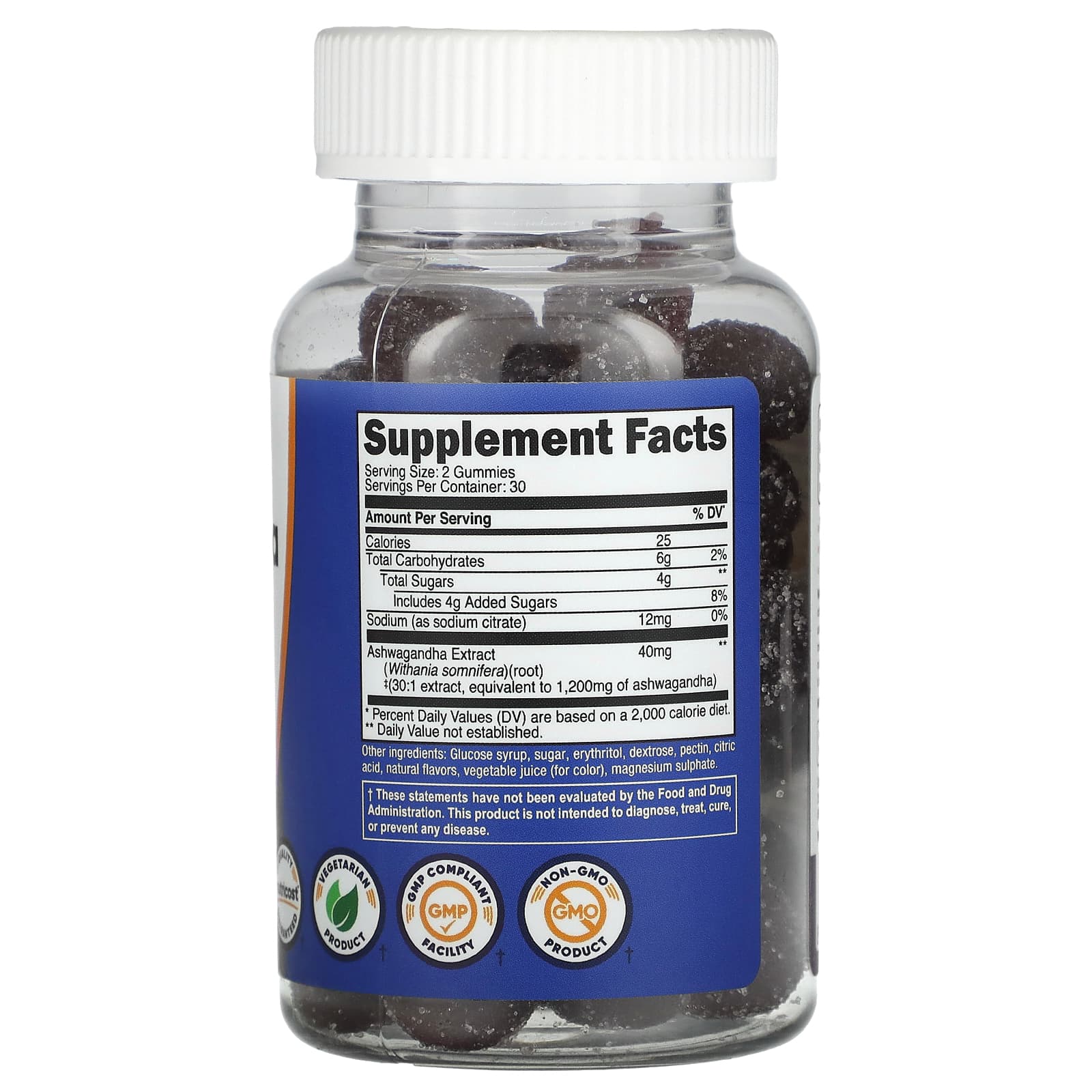 Nutricost, Ashwagandha Gummies, Mixed Berry, 1,200 mg, 60 Gummies (600 ...