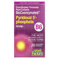 Natural Factors, BioCoenzymated, B6, Pyridoxal 5'-Phosphate, 50 mg, 30 Vegetarian Capsules