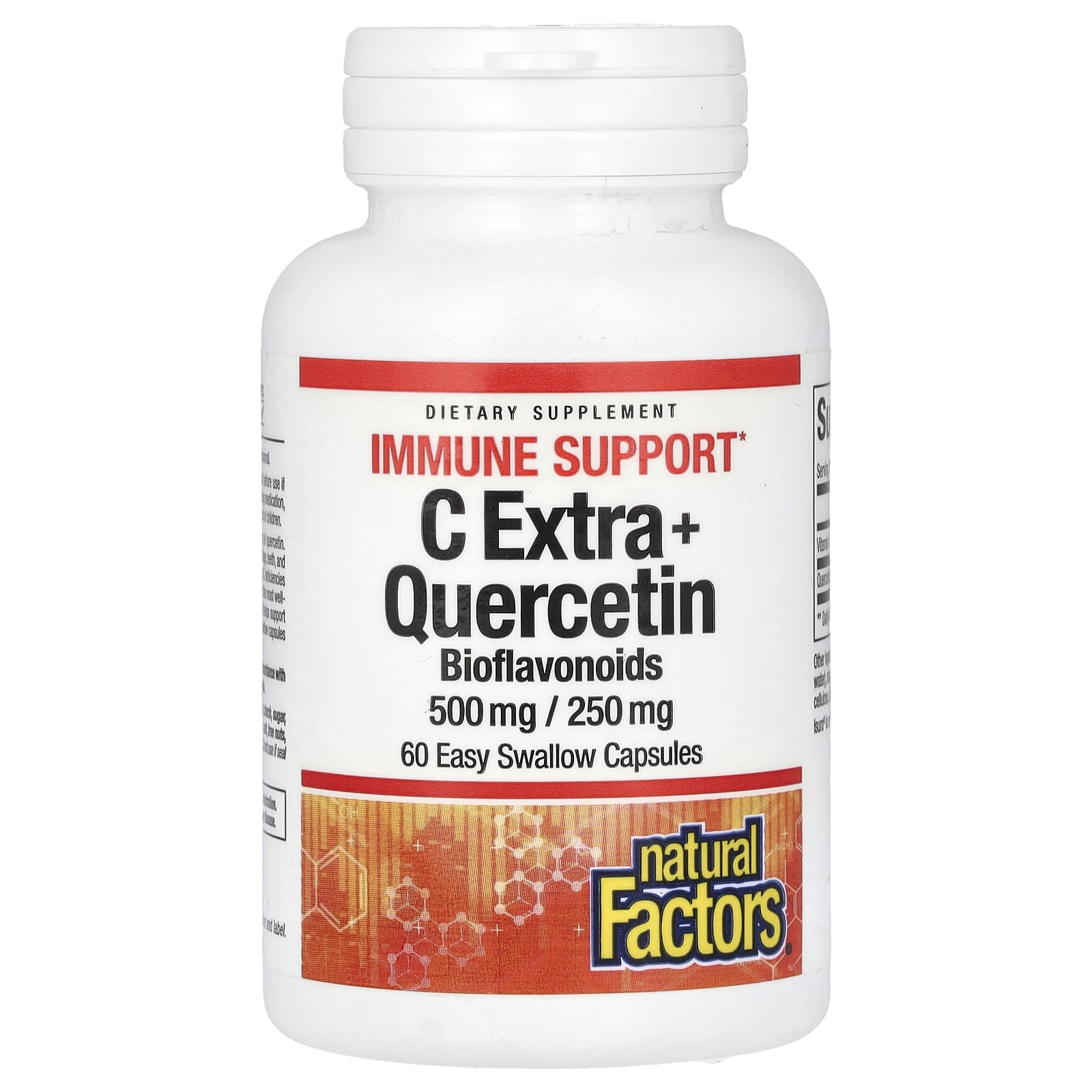 Natural Factors, C Extra + Quercetin, 500 mg/ 250 mg, 60 Easy Swallow ...