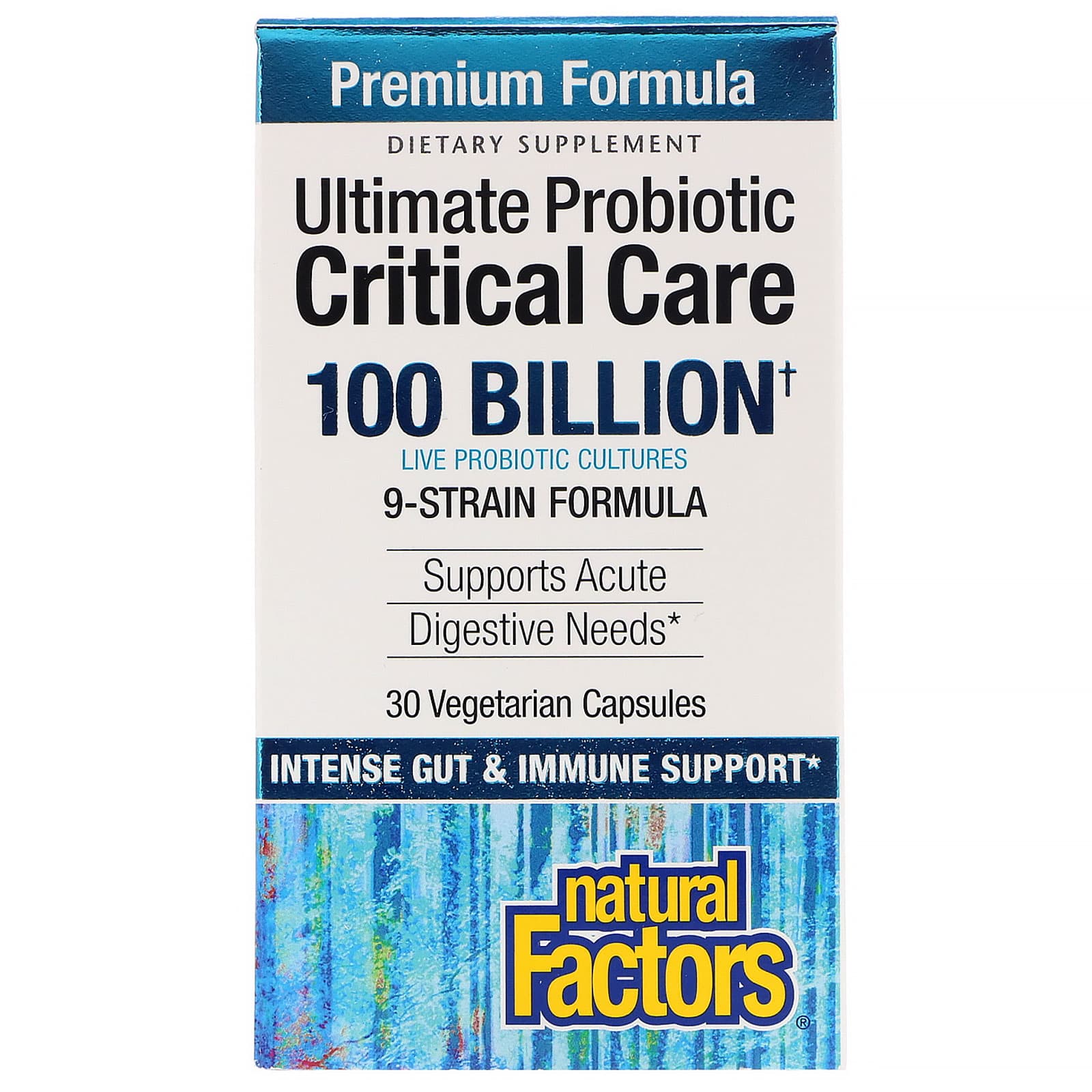 Natural Factors, Ultimate Probiotic, Critical Care, 100 Billion CFU, 30 ...
