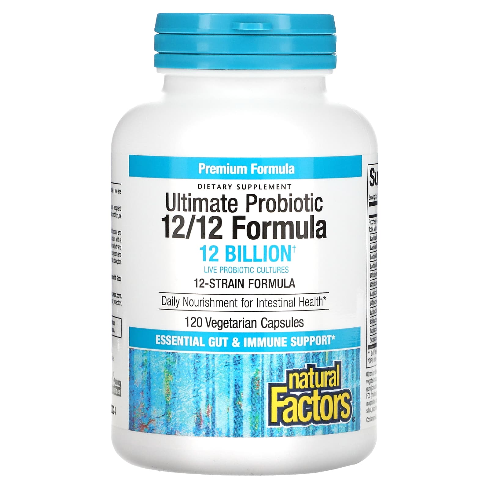 Natural Factors, Ultimate Probiotic, 12/12 Formula, 12 Billion CFU, 120 ...